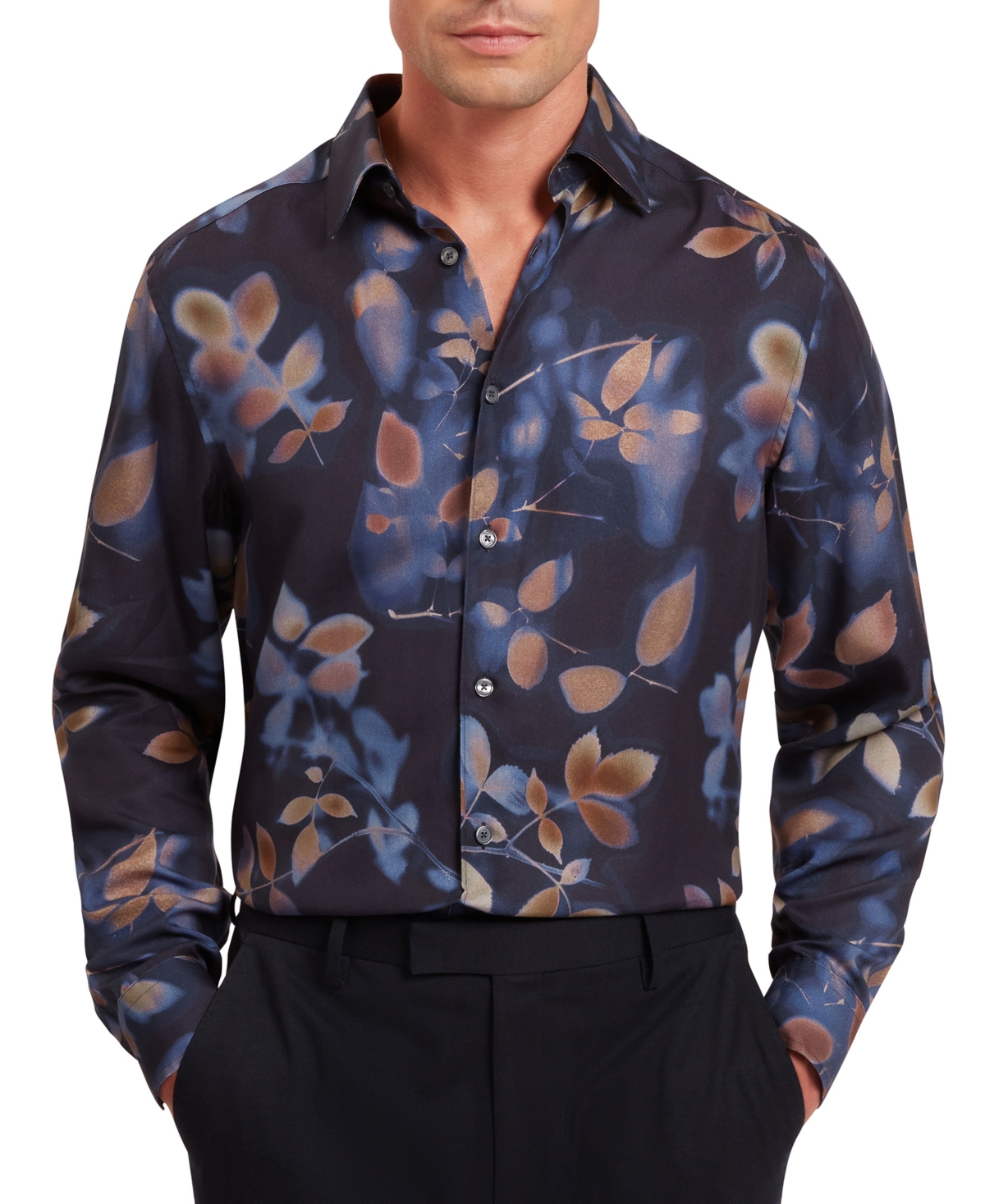 Click here for Ted Baker Kalmill Regular Fit Leaf Shadow Print Lo... prices