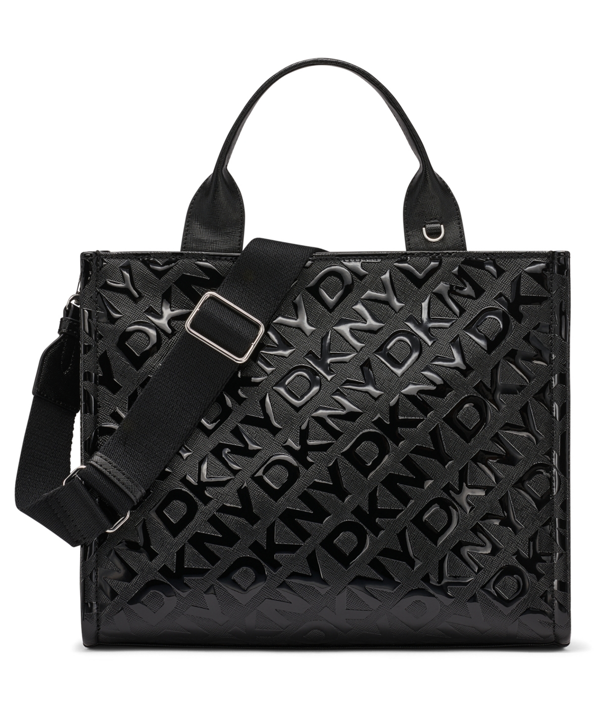 Click here for Dkny Ashlyn Medium Tote Bag - Black/silver prices