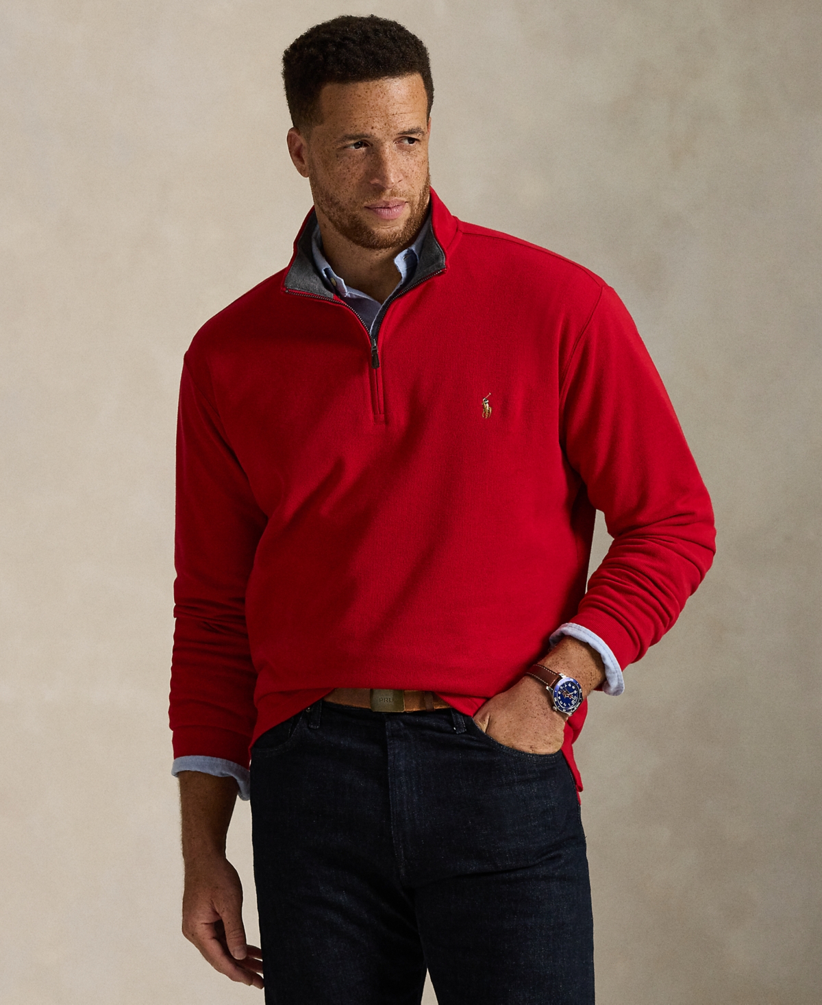 Click here for Polo Ralph Lauren Mens Big & Tall Estate-Rib Quart... prices