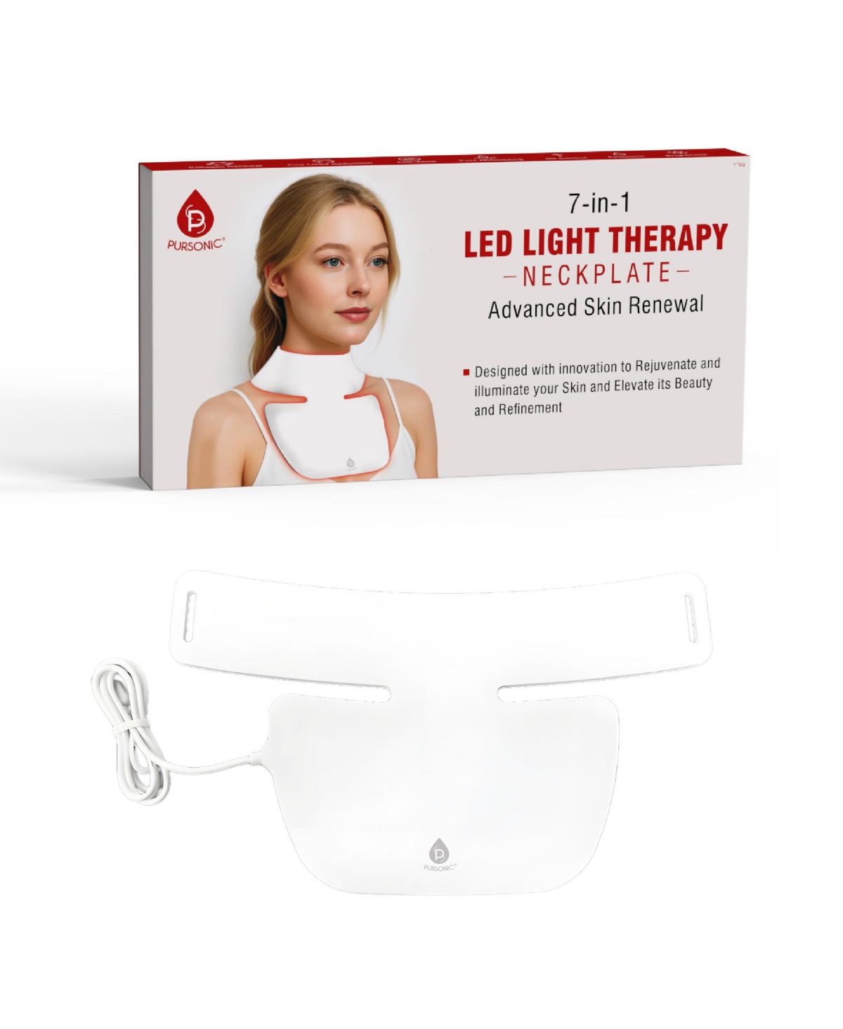 Click here for Pursonic Led Light Therapy Neckplate – Reju... prices