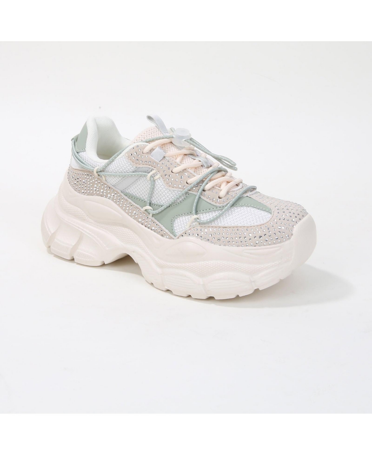 Click here for Berness Rosa Rhinestone Mesh Sneakers - Multi prices