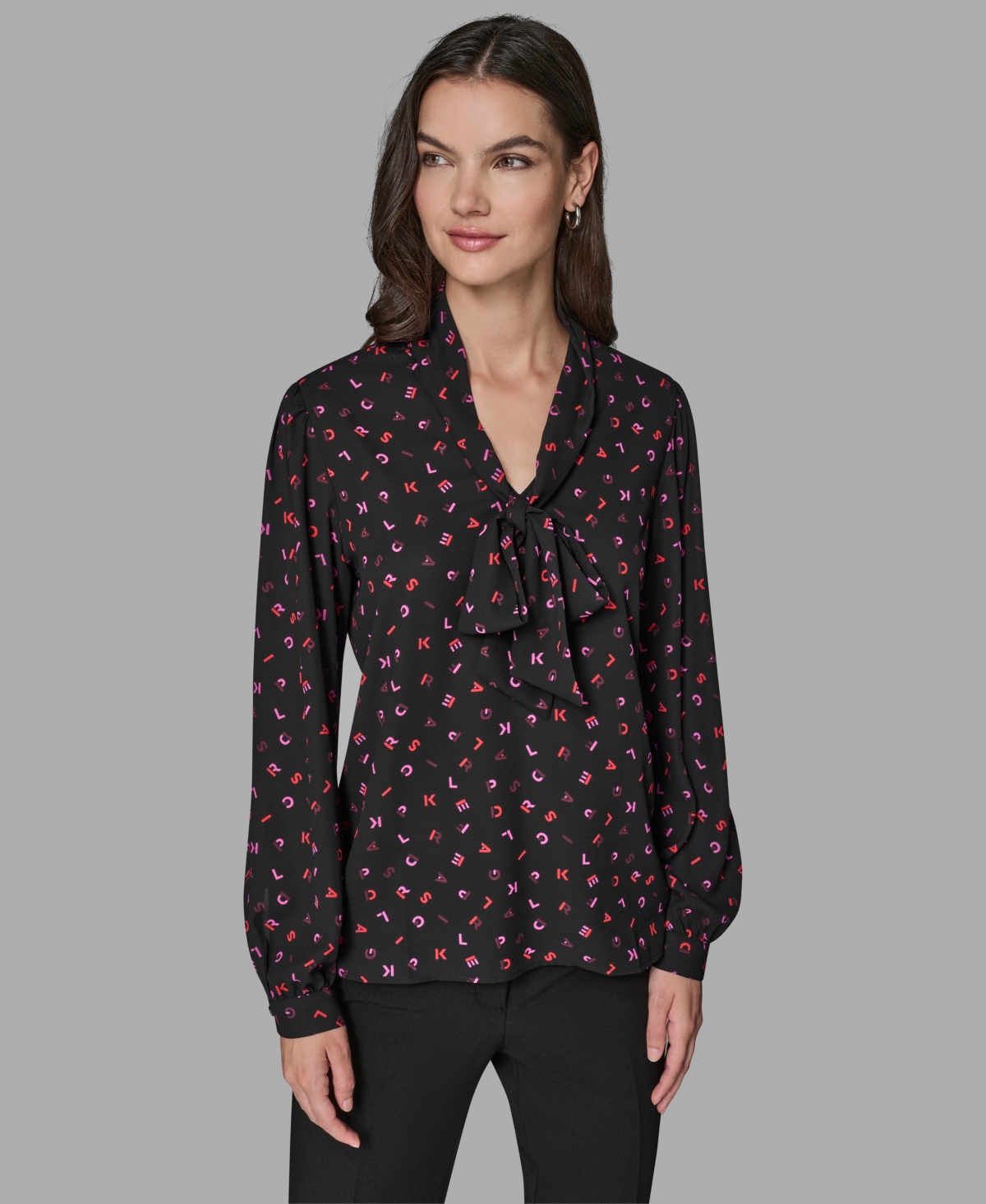 Click here for Karl Lagerfeld Paris Womens Woven Long Sleeve Top... prices