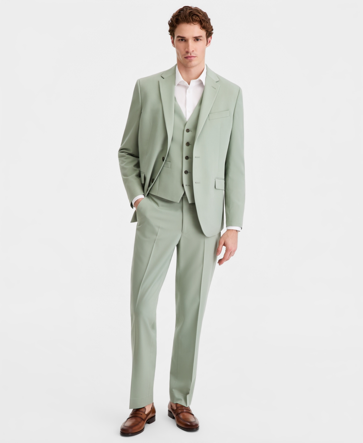 Click here for Kenneth Cole Reaction Mens Slim-Fit Spring 3-Piece... prices