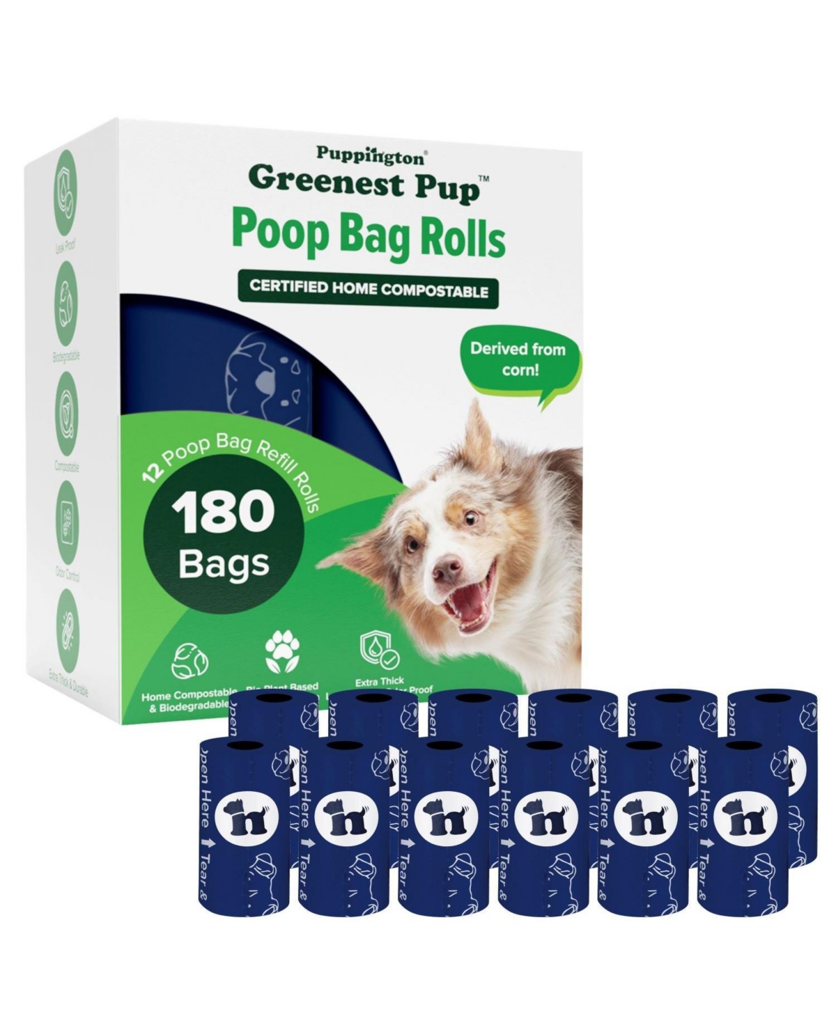 Click here for Compo Dog Poop Bags  180 Bags  Navy Blue - Navy bl... prices