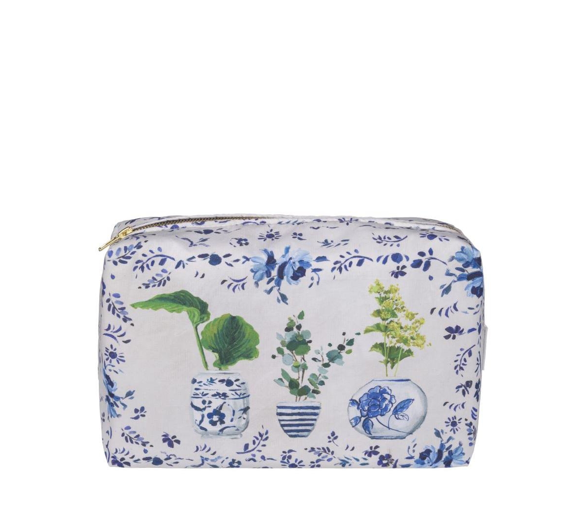 Click here for Kawana Delft Large Toiletry Bag - Blue white  gree... prices