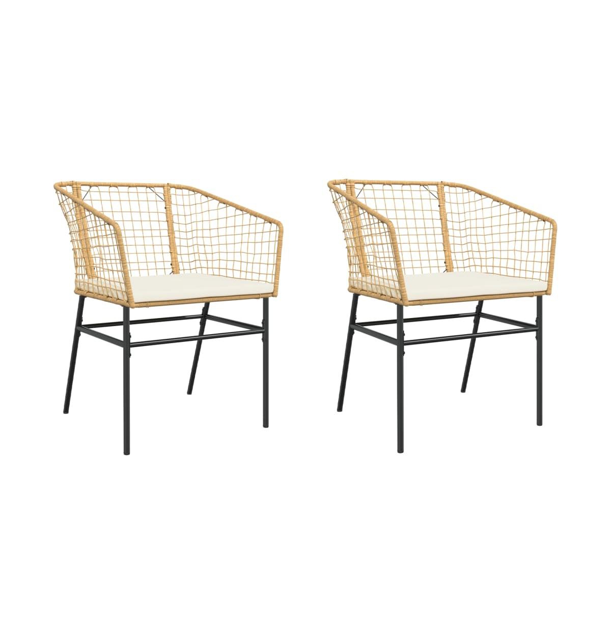 Click here for Garden Chair Brown Pe rattan Standard Ergonomic Ga... prices