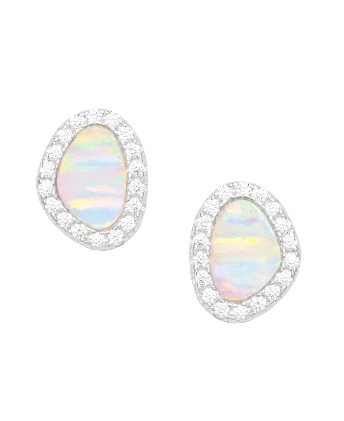 Click here for Kamaria Pebble Stud Earrings With Lab-Grown Opal i... prices