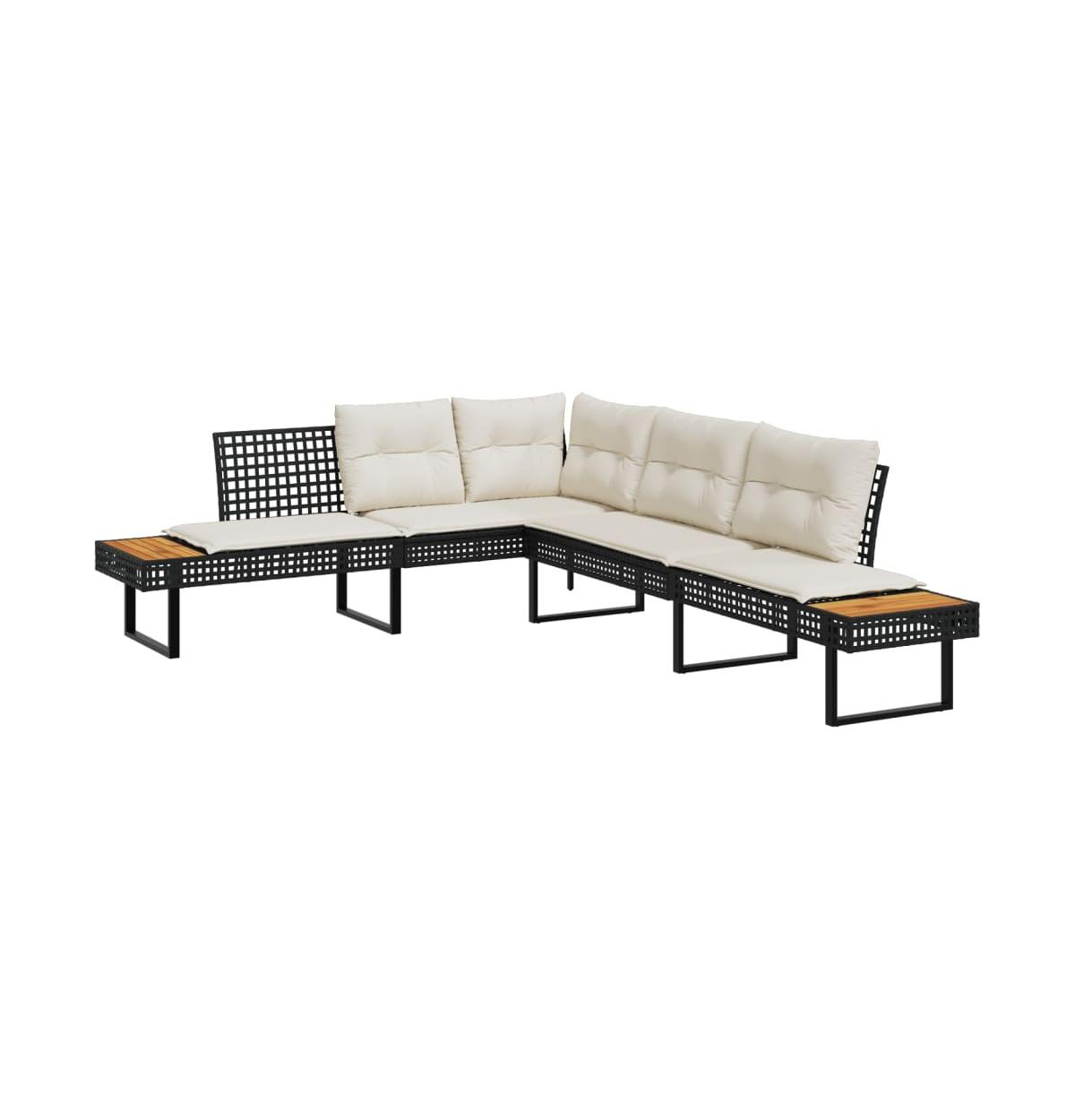 Click here for Garden Sofa Black and Cream White - Black prices