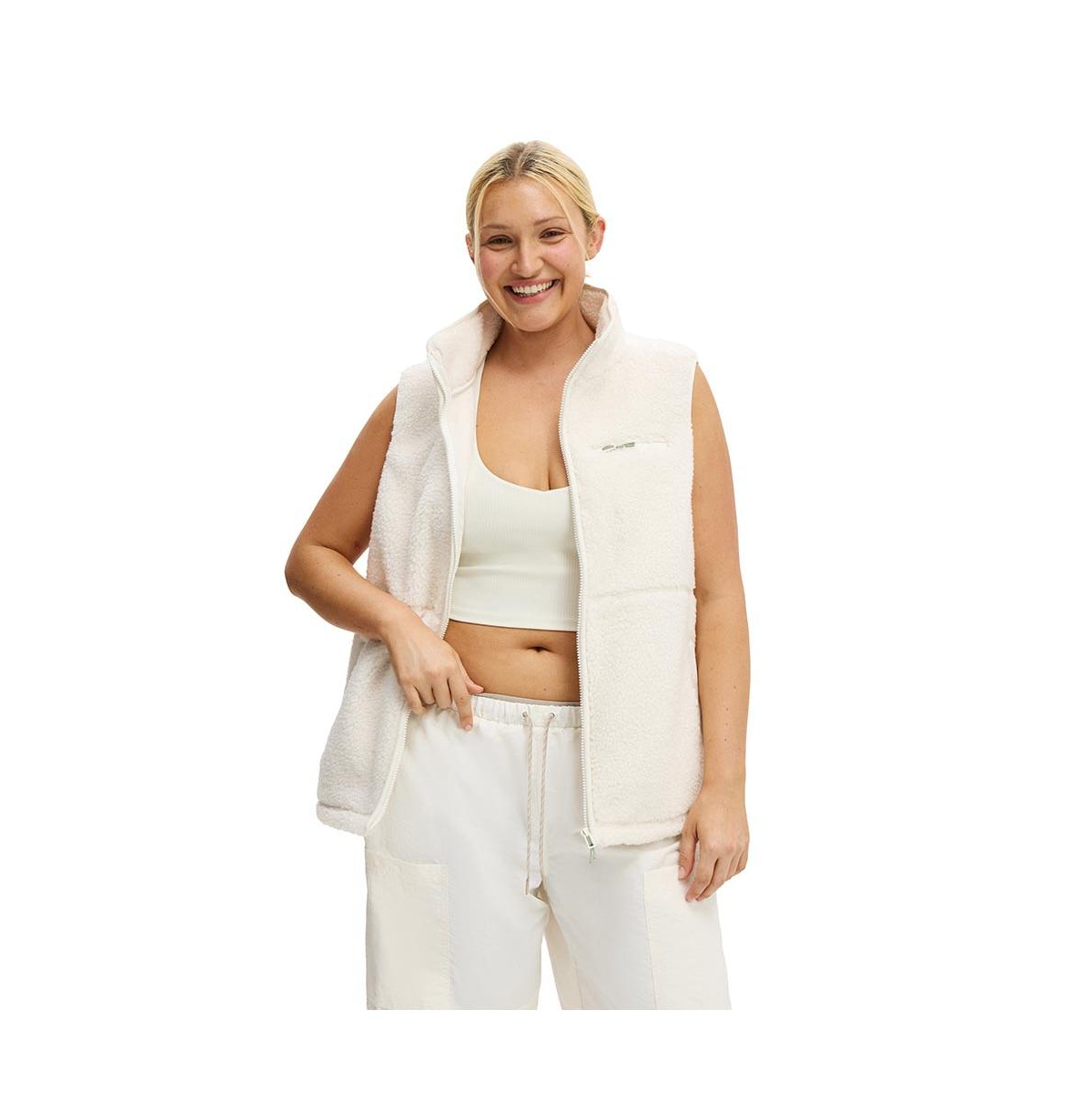 Click here for Cotton On Womens Active Peak Sherpa Vest - Coconut... prices