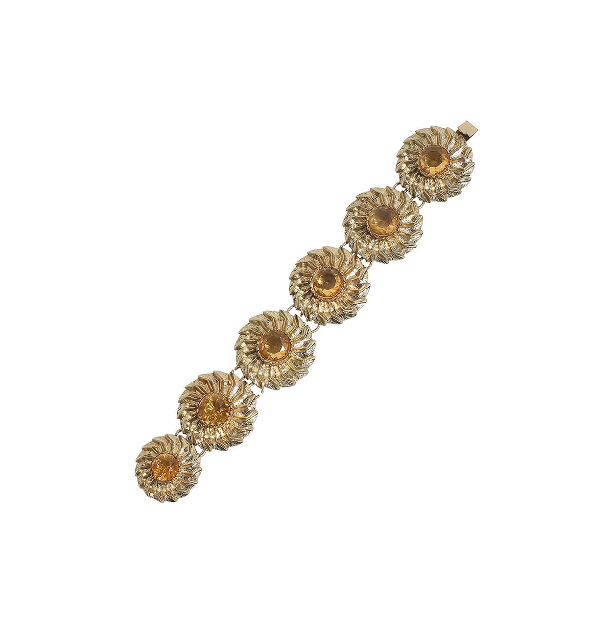 Click here for Sohi Womens Sunflower Tennis Bracelet - Gold prices