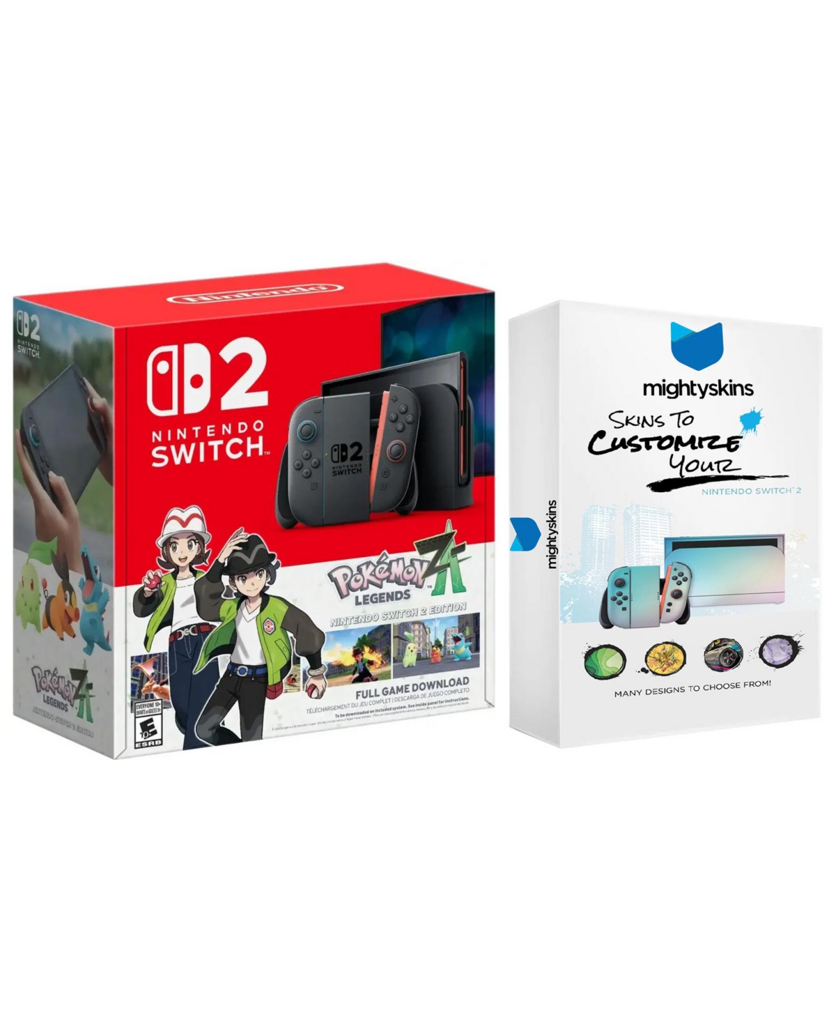 Nintendo Switch 2 Pokemon Legends: Z-a Bundle with MightySkins Customization Code