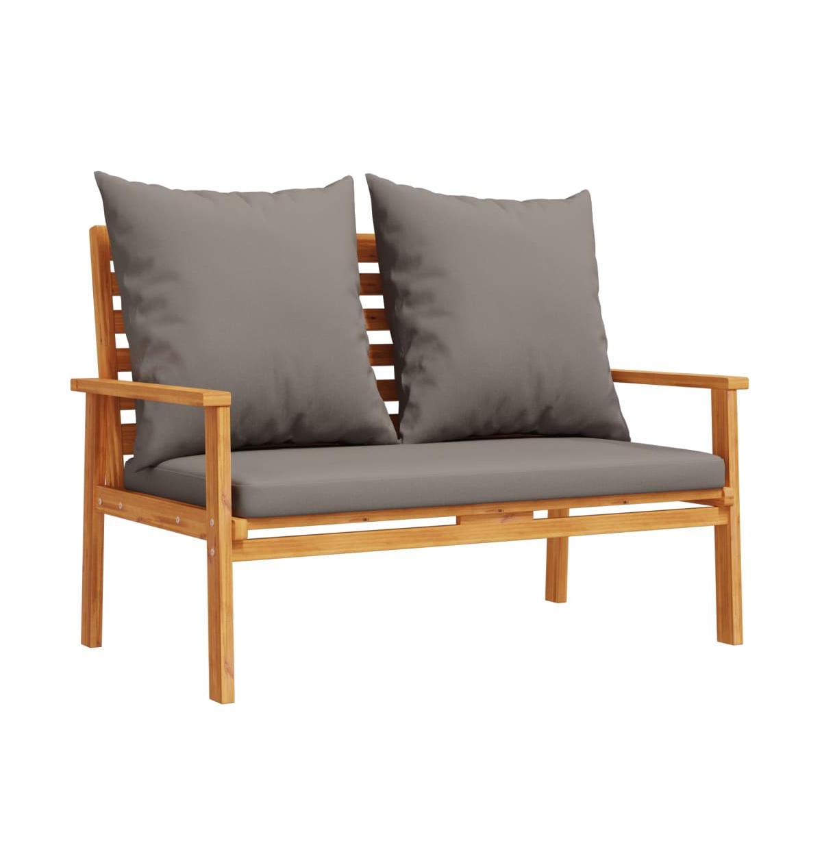 Click here for vidaXL Garden Sofa Bench Dark grey Solid acacia wo... prices