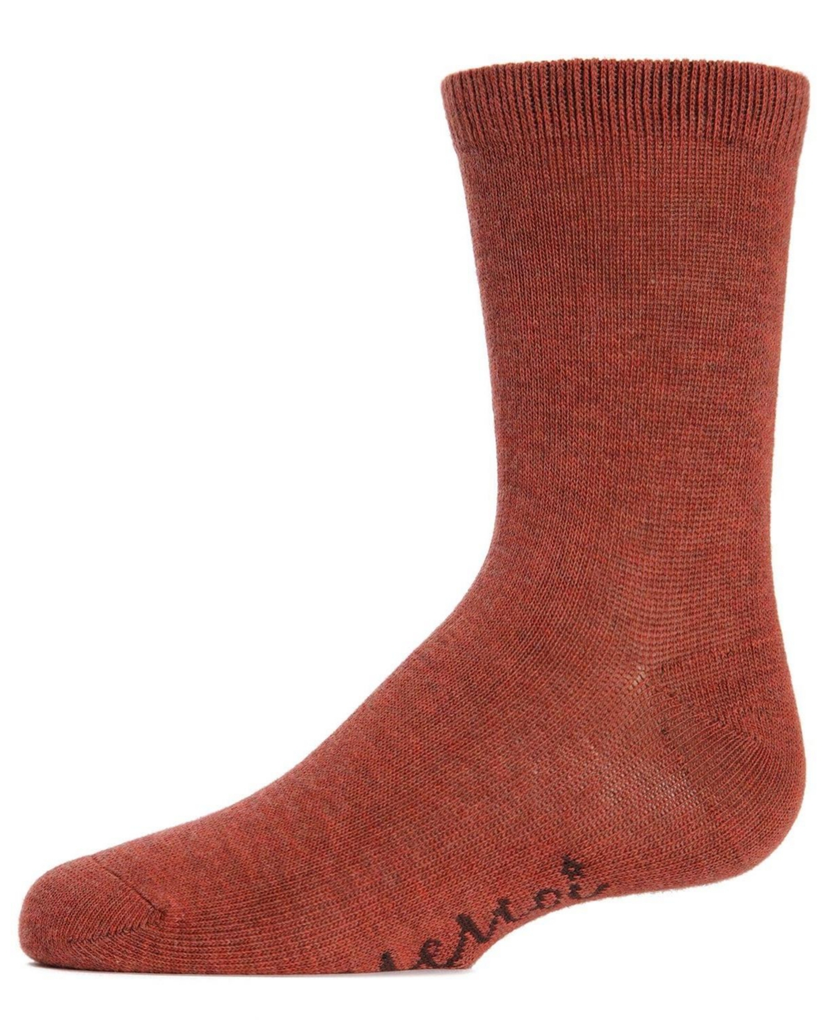 Click here for Memoi Kids Basic Cotton Blend Crew Socks - Rust he... prices