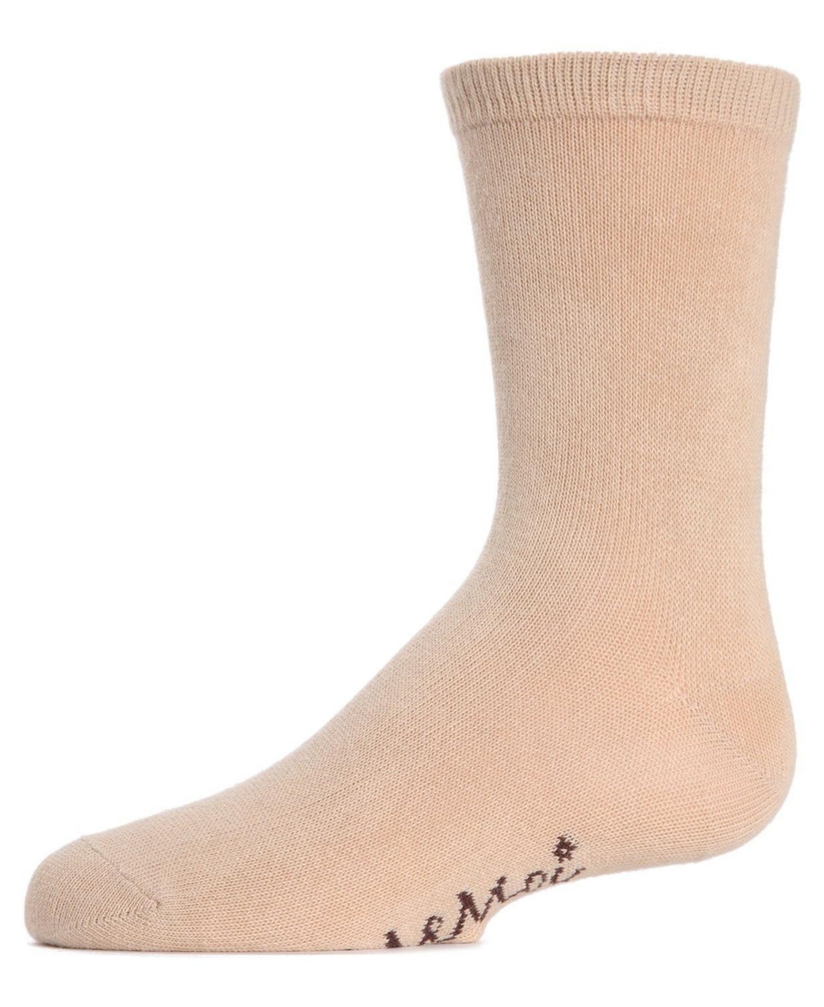 Click here for Memoi Kids Basic Cotton Blend Crew Socks - Tan prices