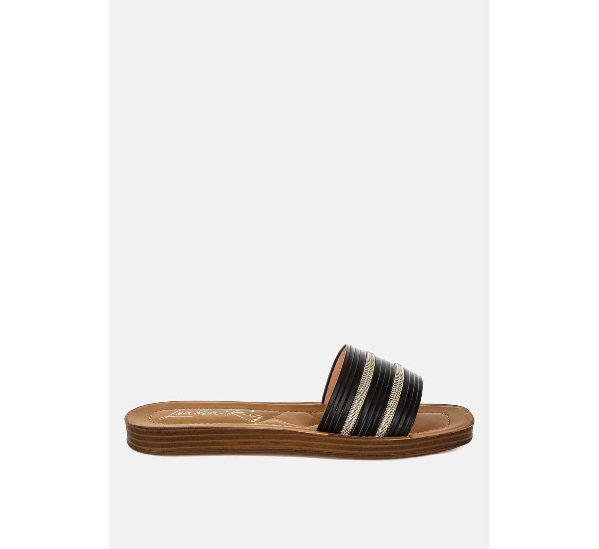 Click here for London Rag Zosaya Faux Zipper Detail Slip Ons Sand... prices