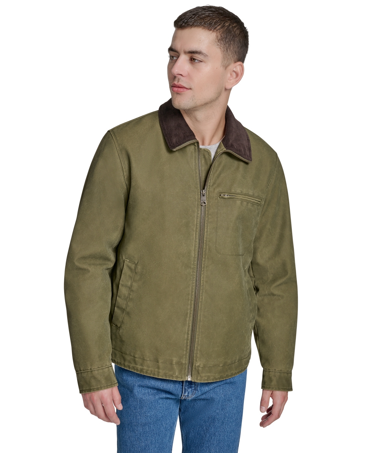 Click here for Levis Mens Corduroy Collar Depot Jacket - Light Ol... prices