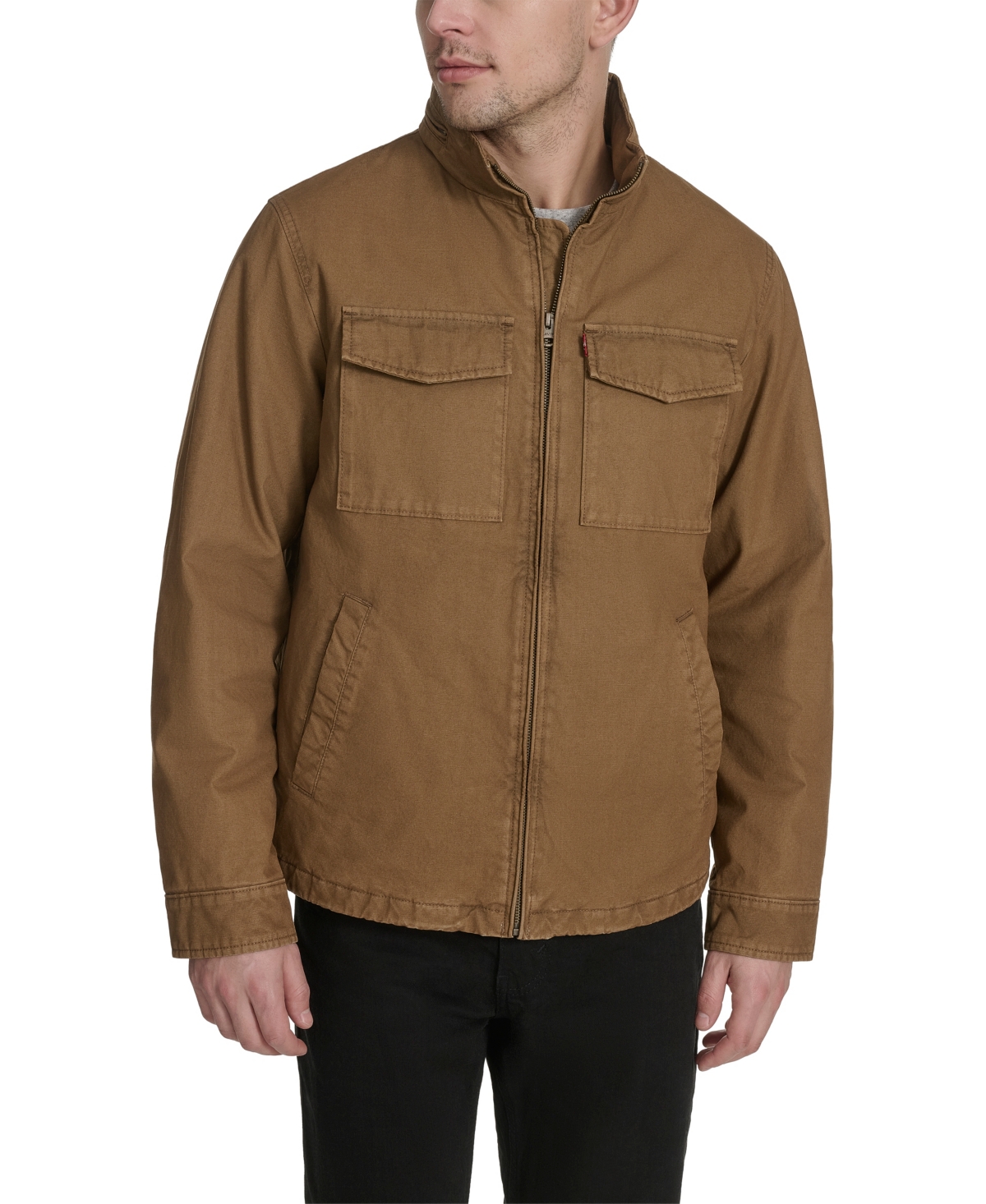 Click here for Levis Mens Cotton Military Jacket - Worker Brown prices