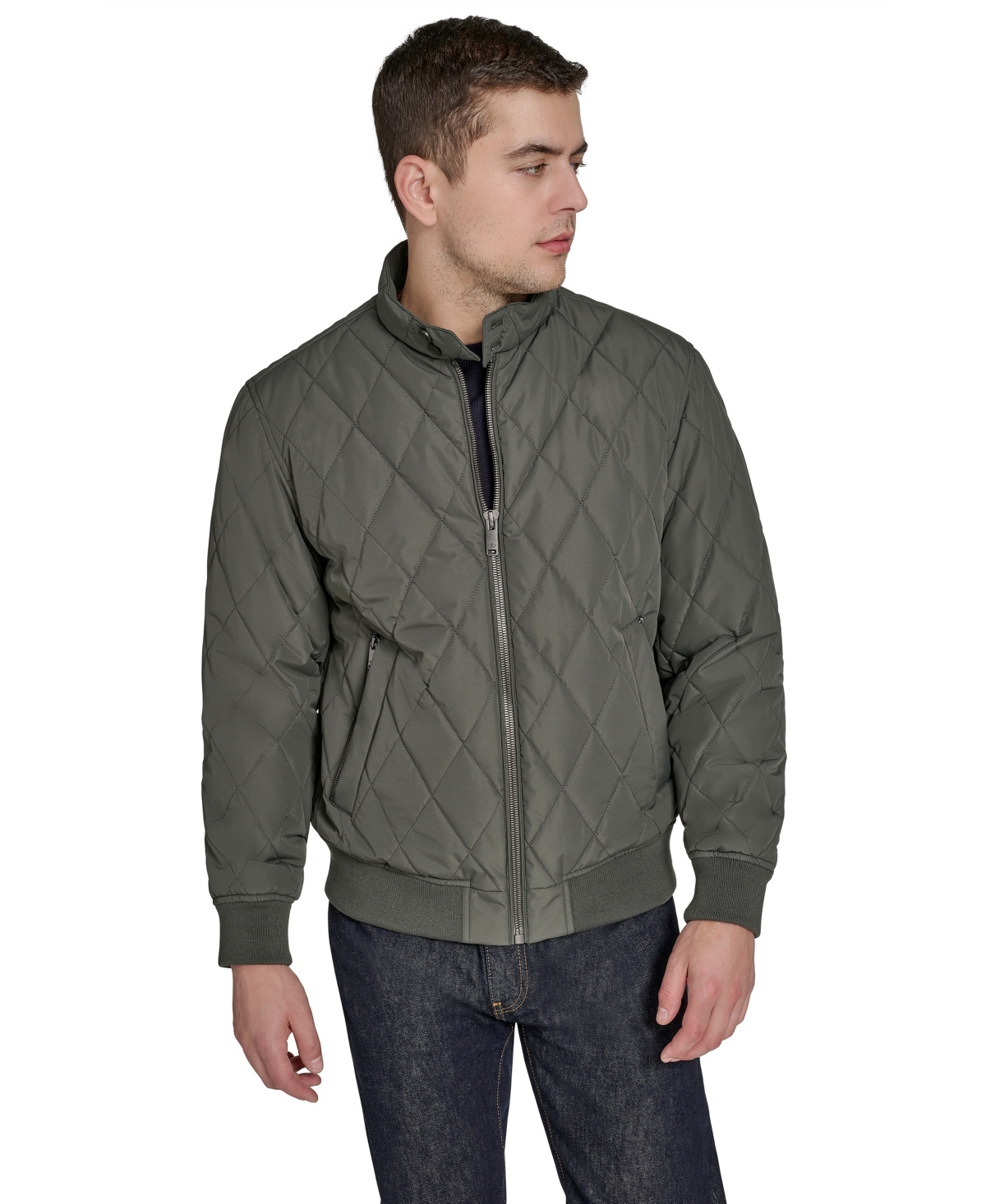 Click here for Dockers Mens Quilted Bomber Jacket - Chartreuse prices
