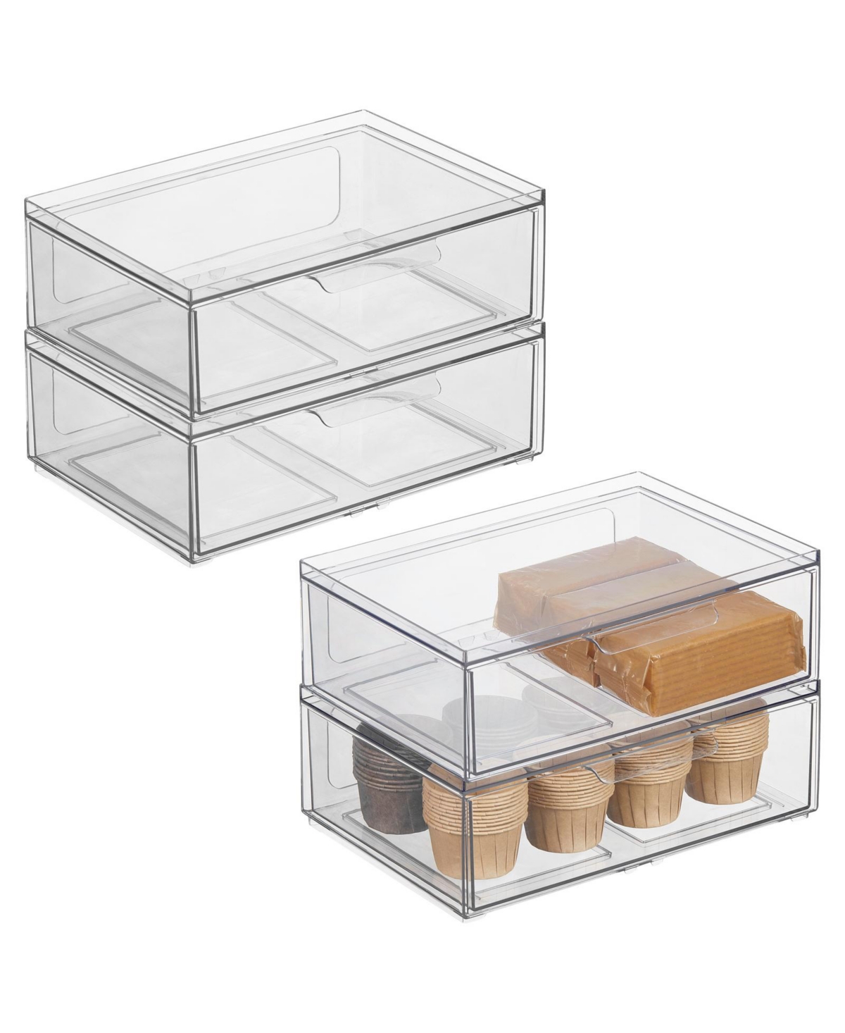 Click here for mDesign Plastic Wide Stackable Kitchen Storage Org... prices