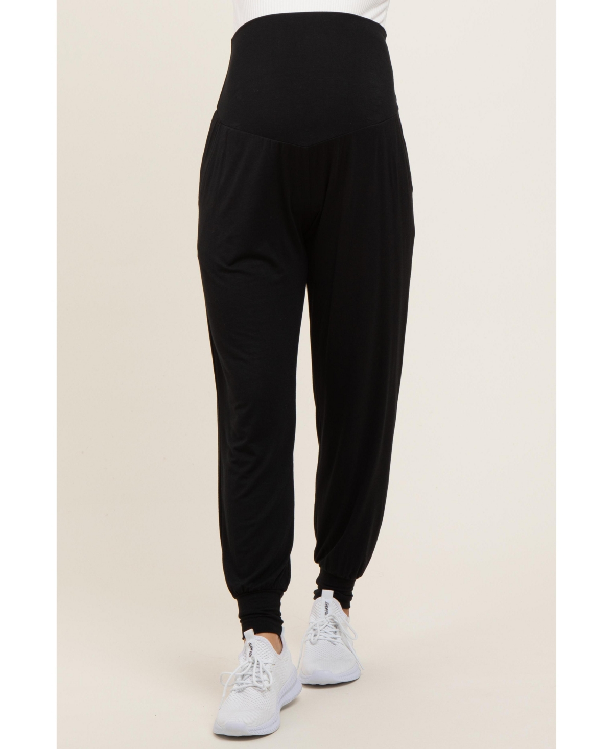 Click here for Pinkblush Maternity Black Soft Knit Joggers - Blac... prices