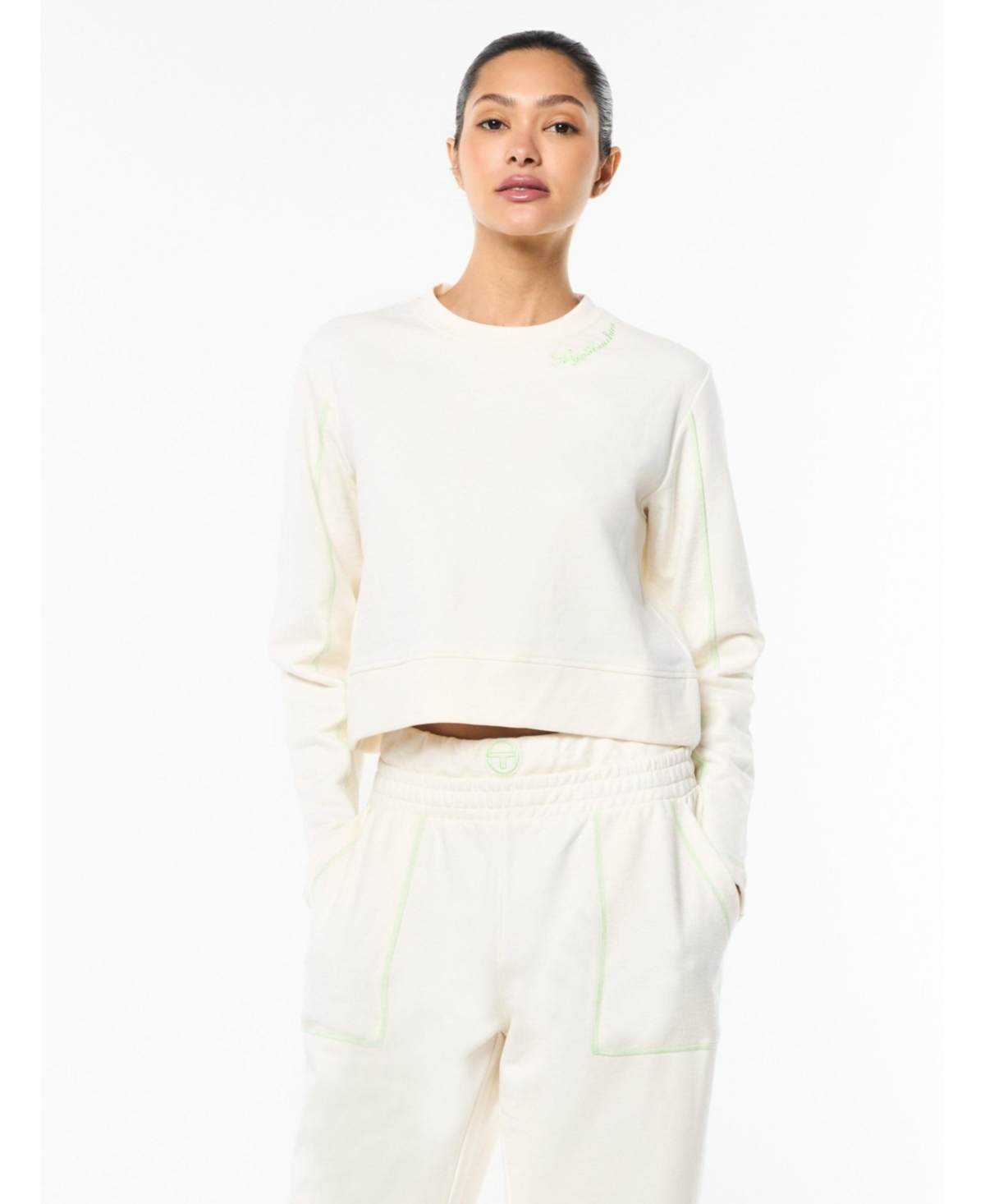 Click here for Sergio Tacchini Womens Greta-crewneck - Gardenia prices