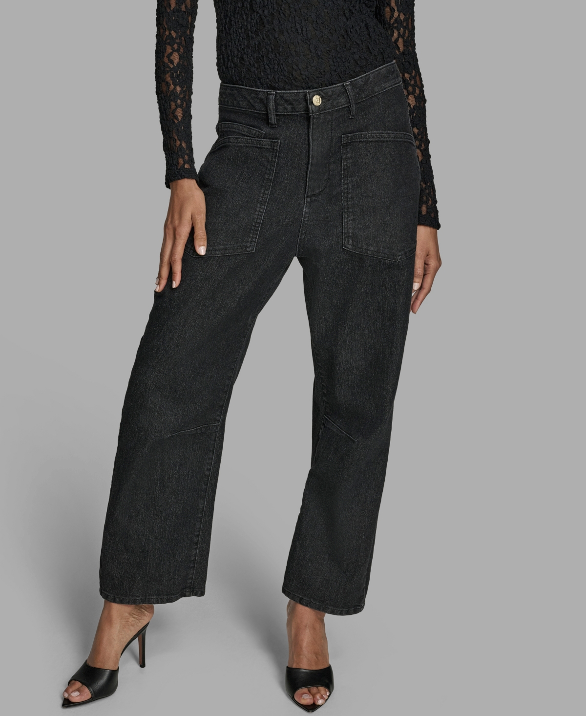 Click here for Bcbg Womens Barrel Leg Knee Seam Mid Rise Jeans -... prices