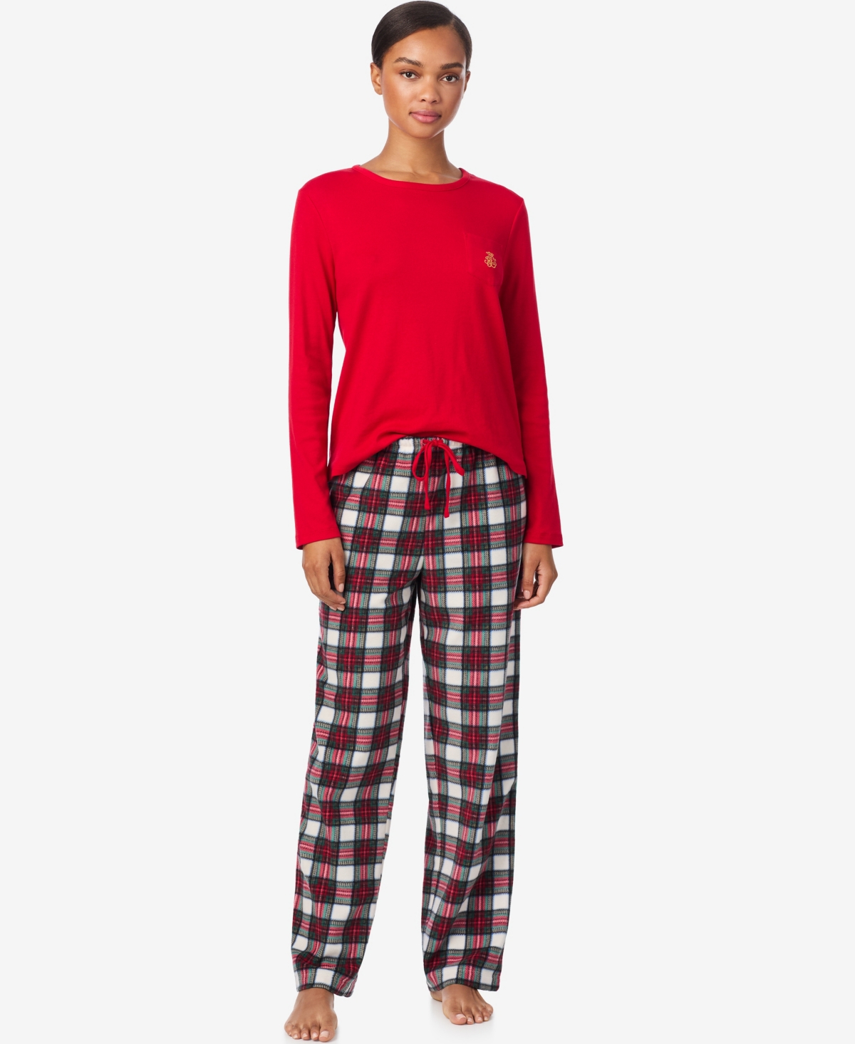 Click here for Lauren Ralph Lauren Womens Long Sleeve Pajama Set... prices