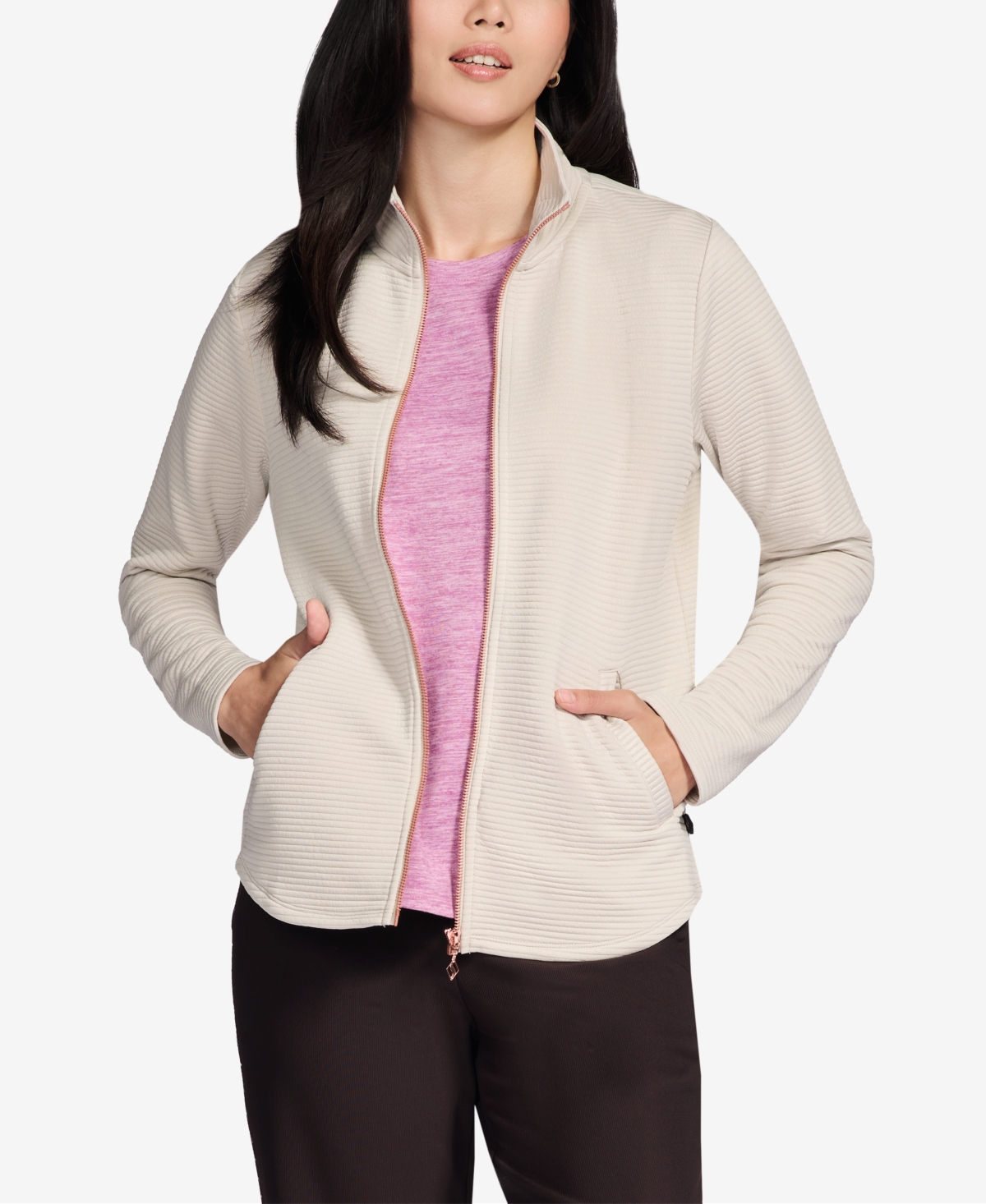 Click here for Skechers Womens The Gowalk Shine Jacket - Sahara prices