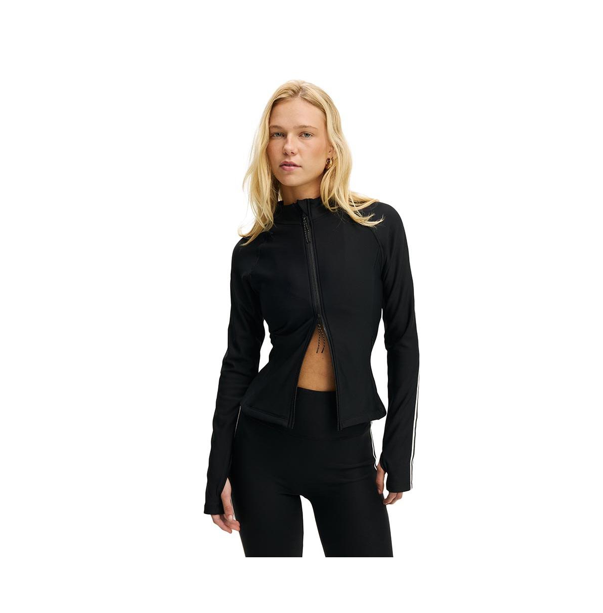 Click here for Cotton On Womens Active Fleece Lined Jacket - Blac... prices