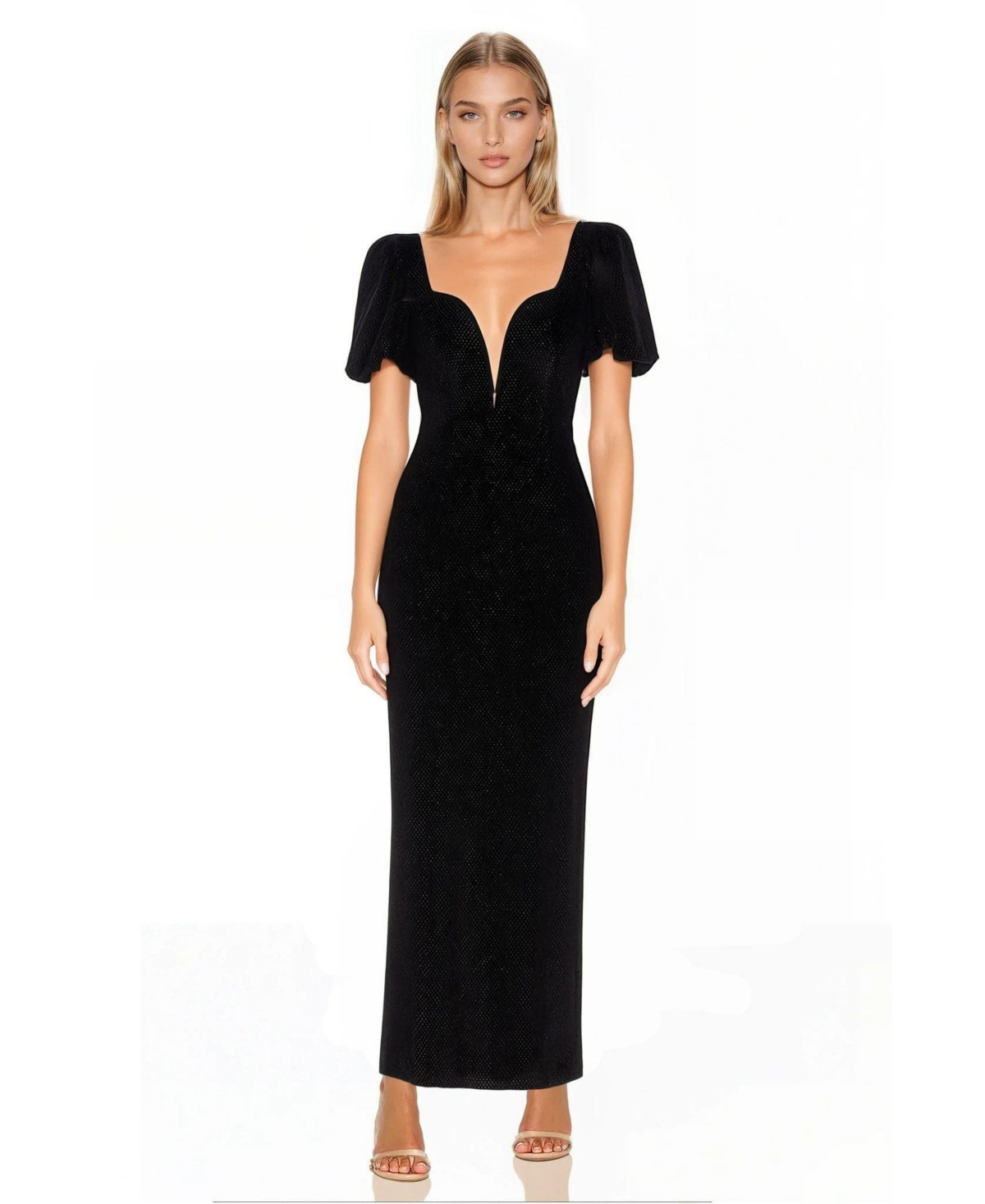Click here for ONE33 Social Womens The Eliza Black Puff Sleeve Go... prices