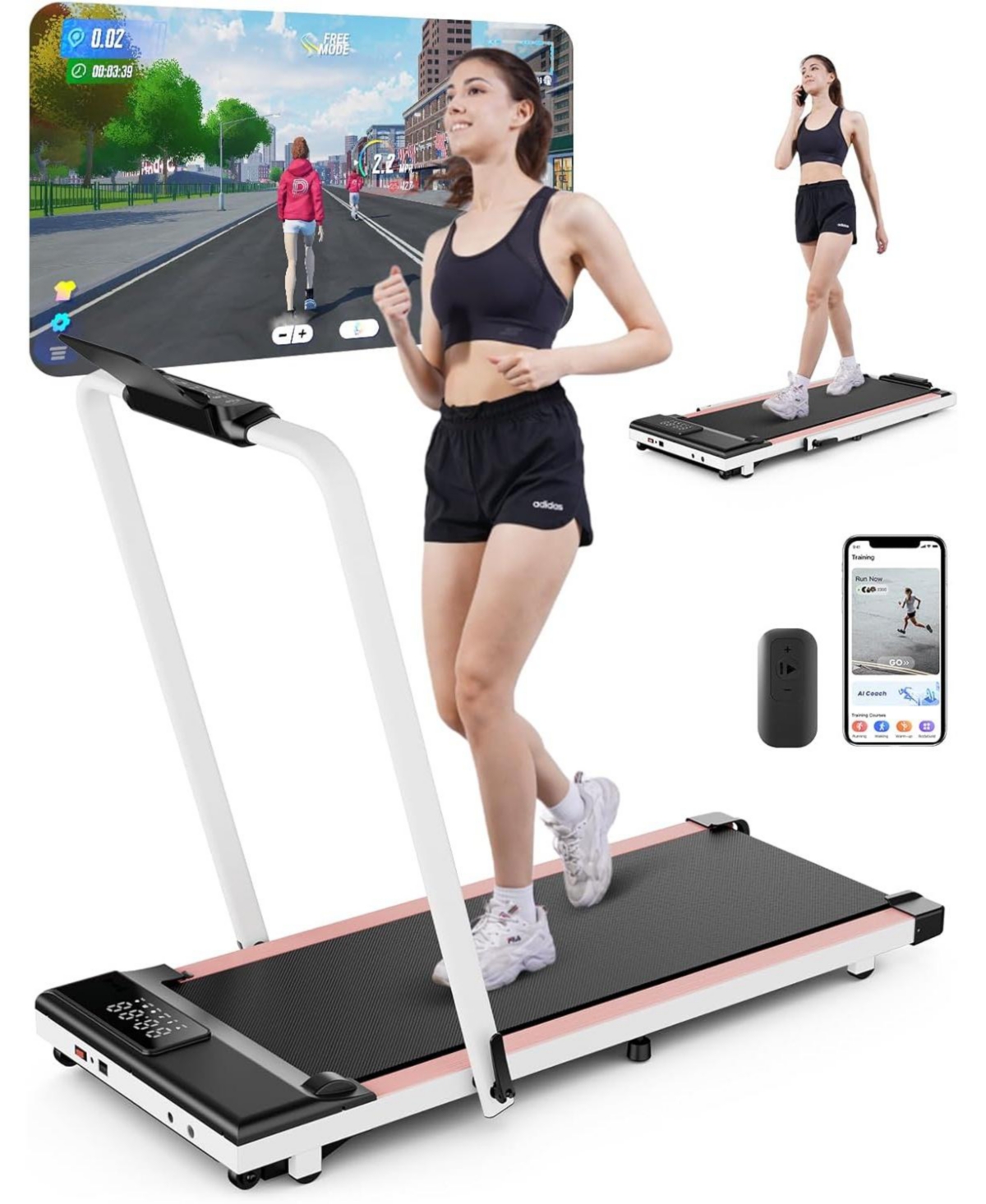 Click here for DeerRun 3 in 1 Walking Pad Treadmill  300 Weight C... prices