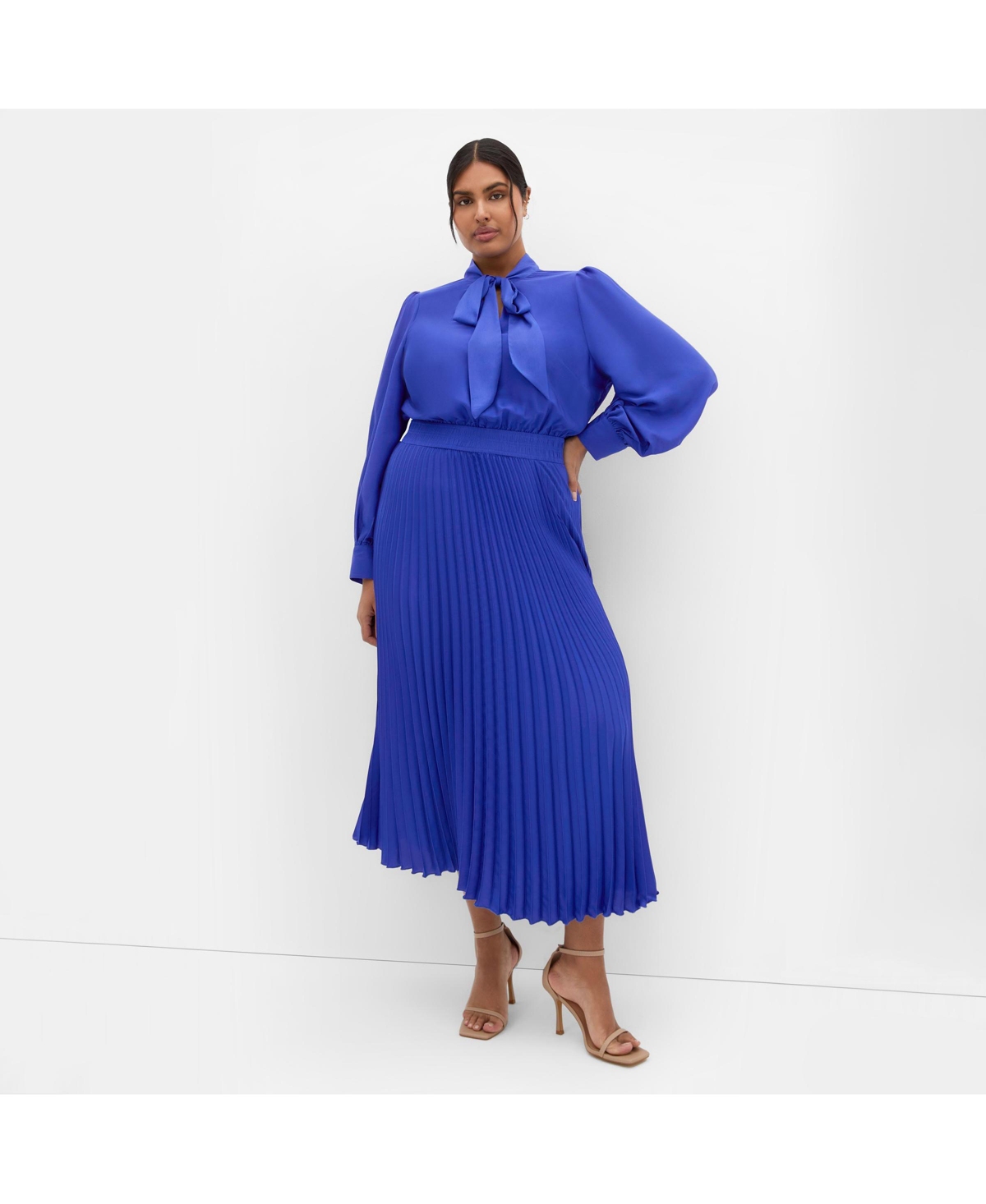 Click here for City Chic Womens Marily Pleat Midi Dress - Sapphir... prices