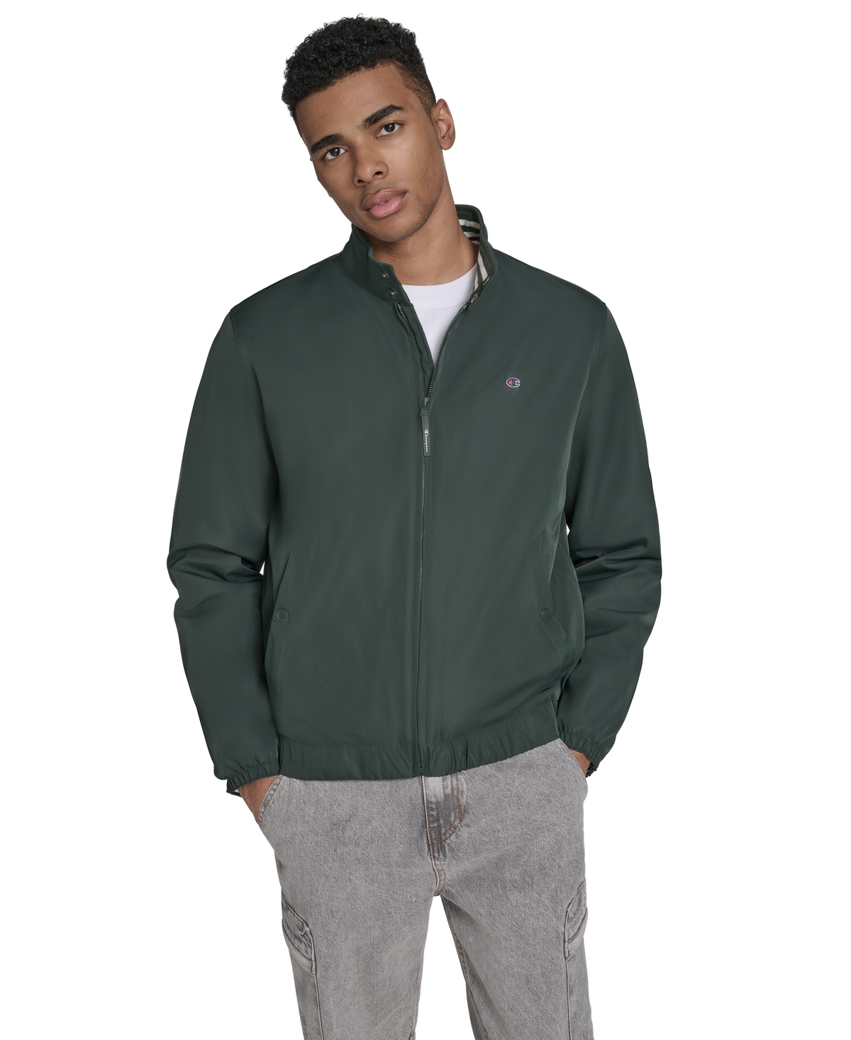 Click here for Champion Mens Stand collar Golf Jacket - Spruce Pi... prices