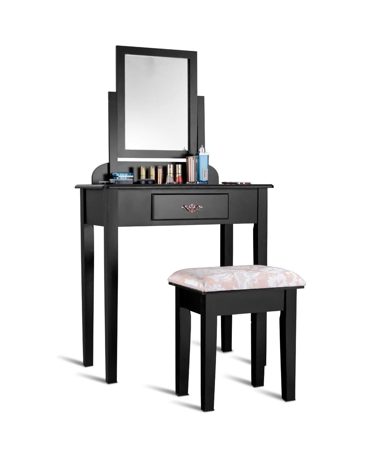 Click here for Vanity Dressing Table Stool Set with Large Makeup... prices