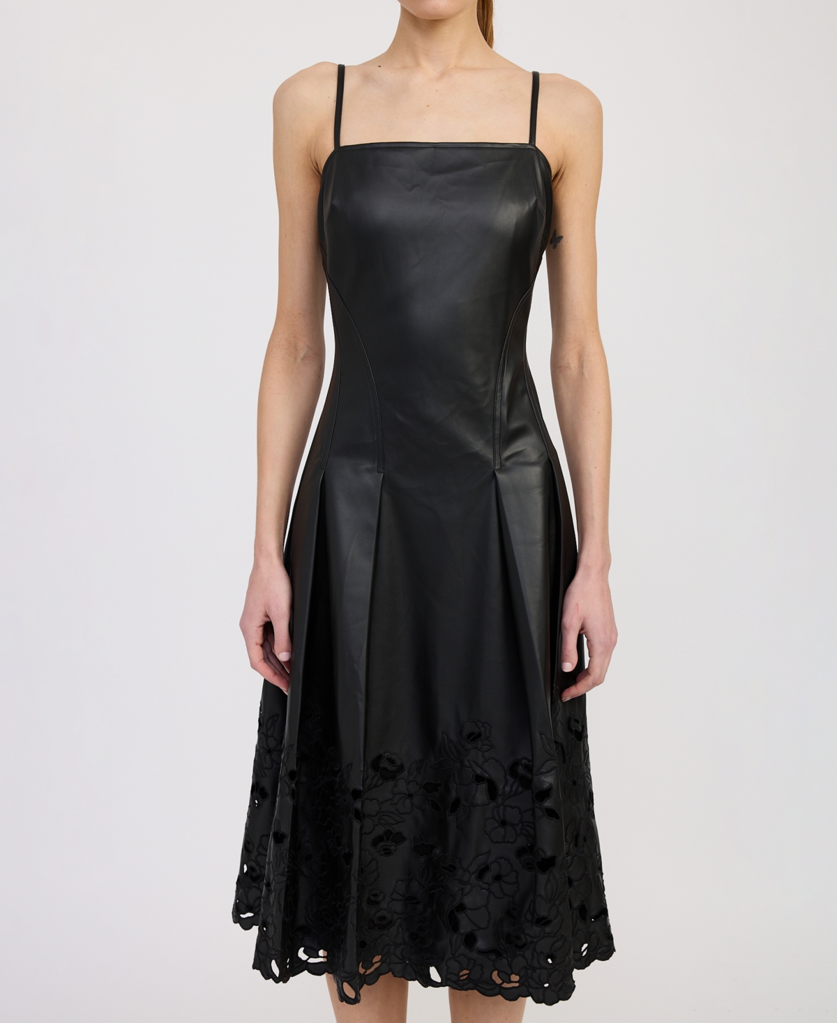 Click here for En Saison Womens Nelly Square Neck Midi Dress - Bl... prices