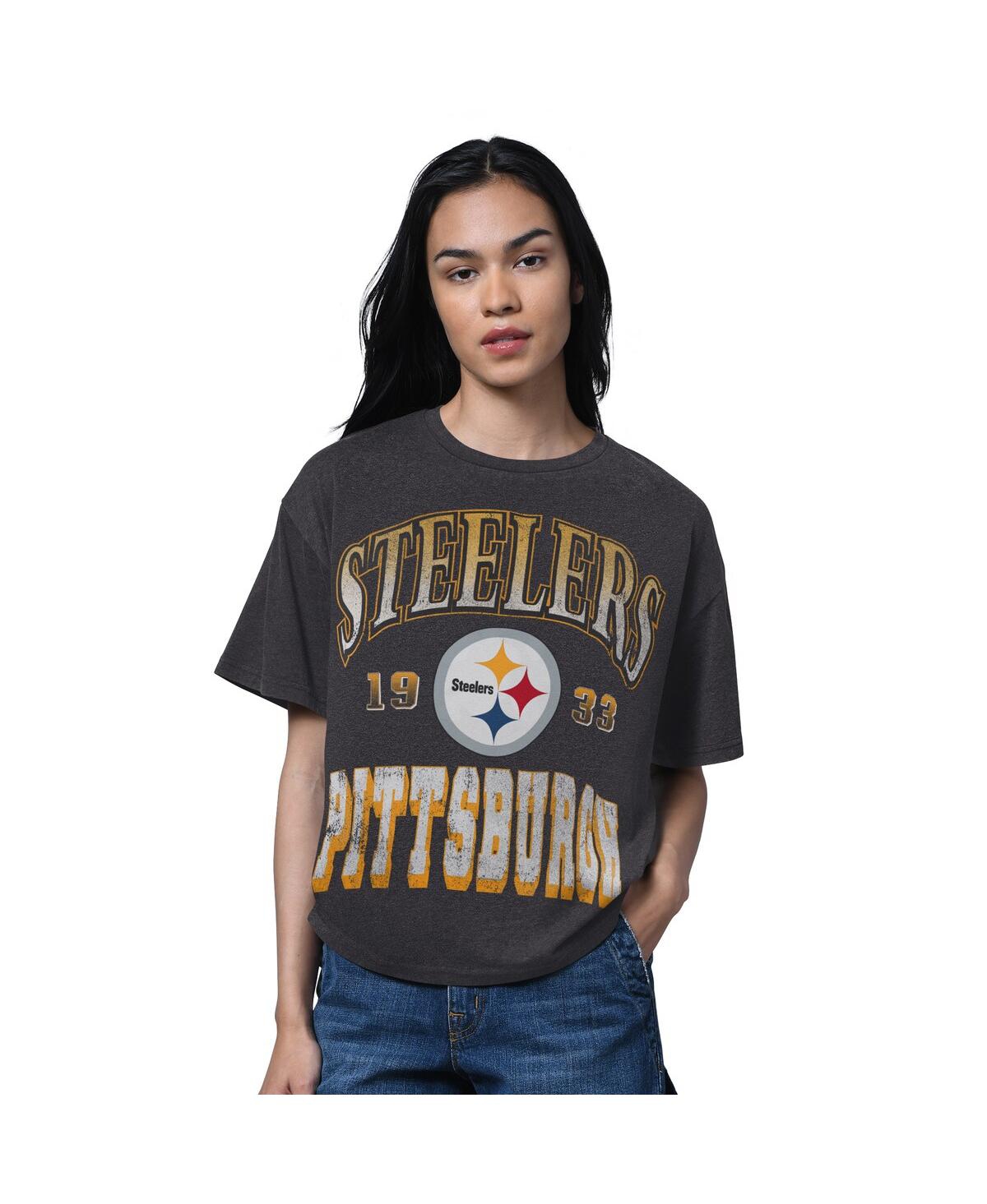 Click here for Starter Womens Heather Black Pittsburgh Steelers O... prices