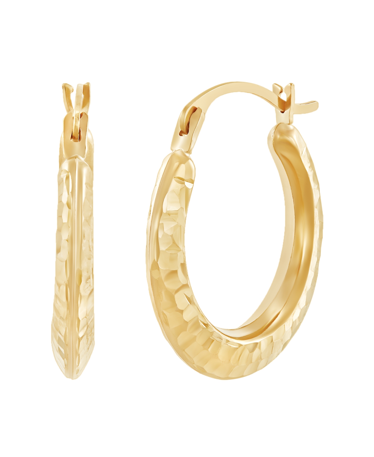 Click here for Macys Polished Round Back to Back Hoop Earrings in... prices