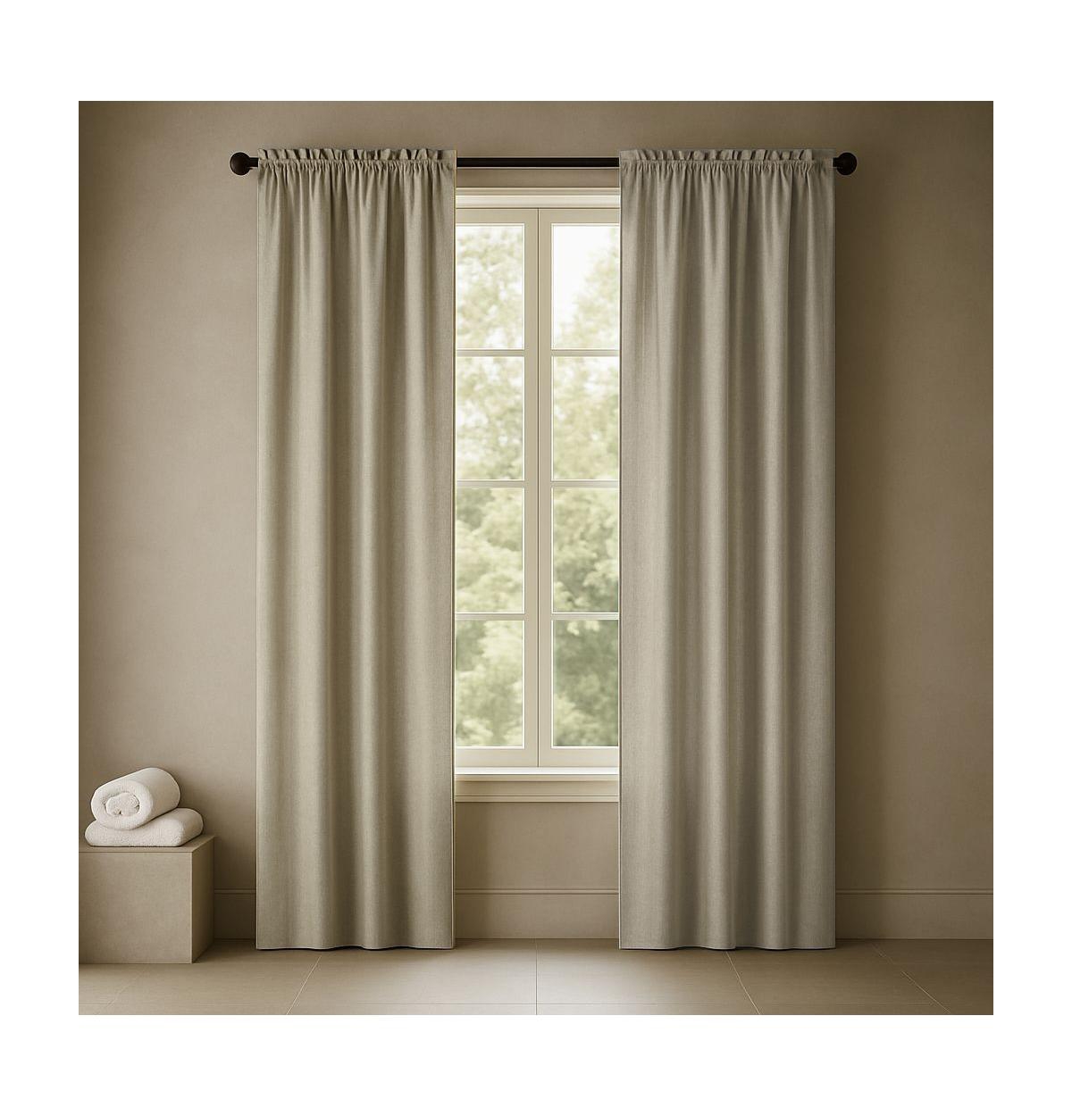 Click here for Kate Aurora 1 Piece Flax Semi Sheer Rod Pocket Bei... prices
