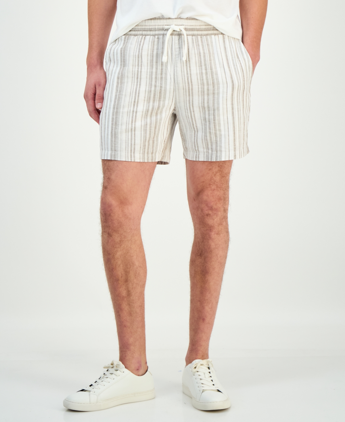 Click here for Sun + Stone Mens Chase Striped 6 Shorts  Macys Exc... prices