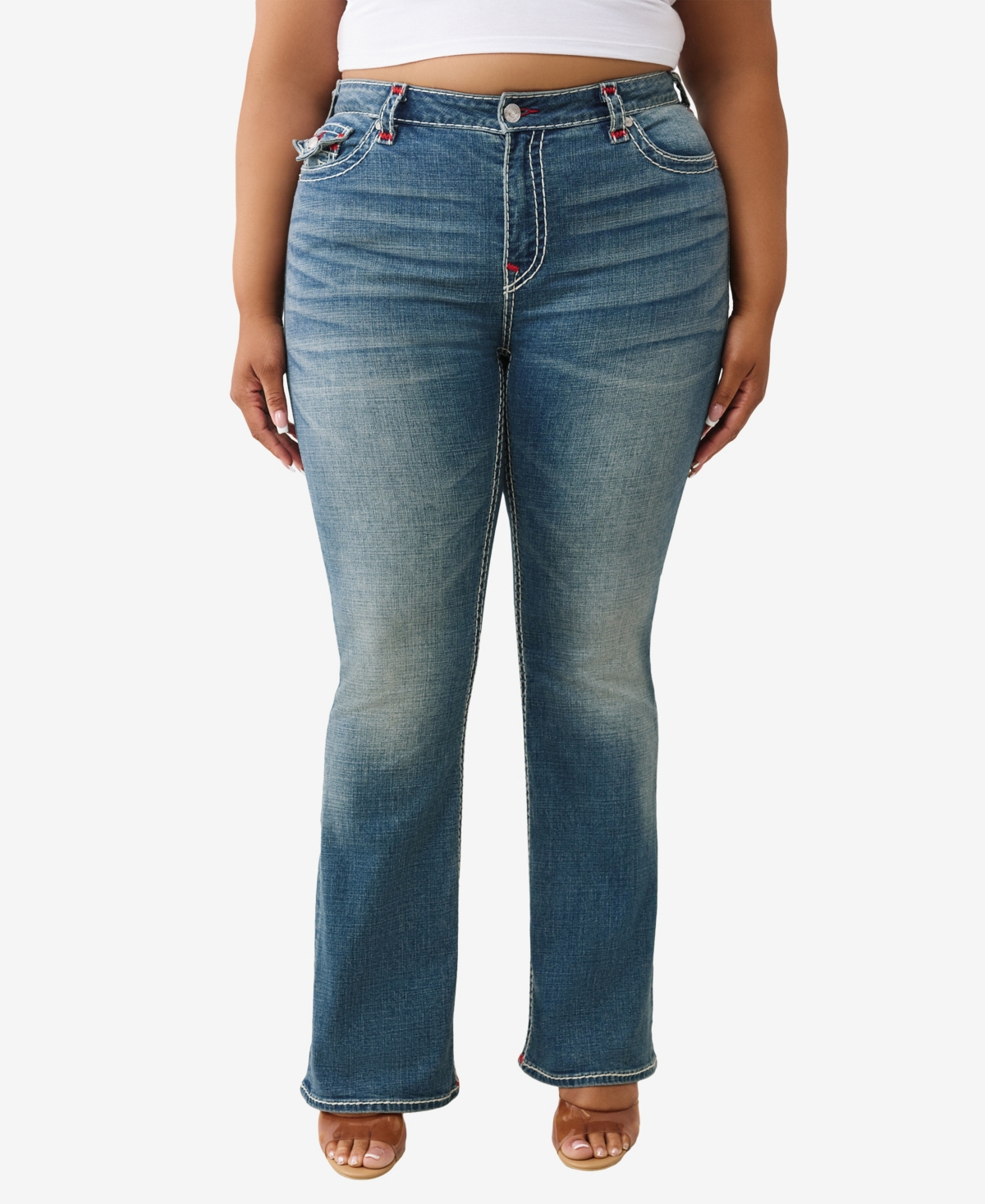 Click here for True Religion Plus Size Becca Bootcut Super T Jean... prices