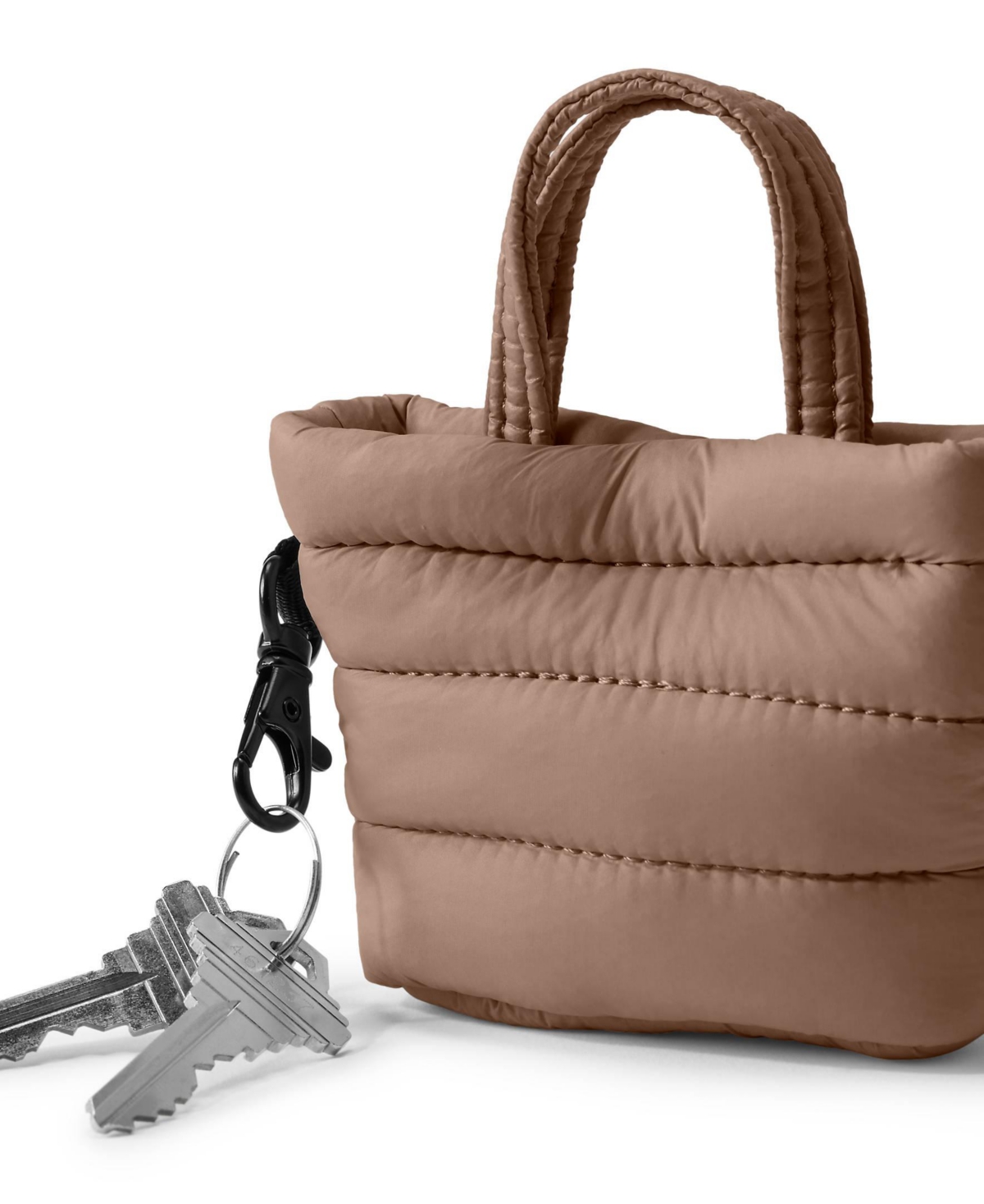 Click here for Lands End Mini Wanderweight Tote - Light carob prices