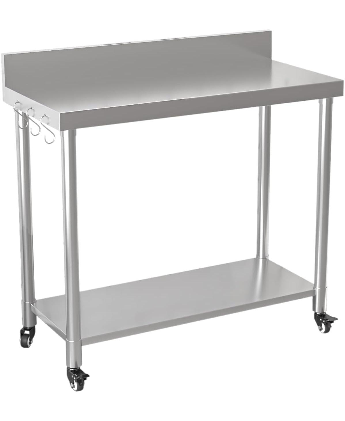 Click here for Aecojoy Stainless Steel Table with Backsplash 48x1... prices
