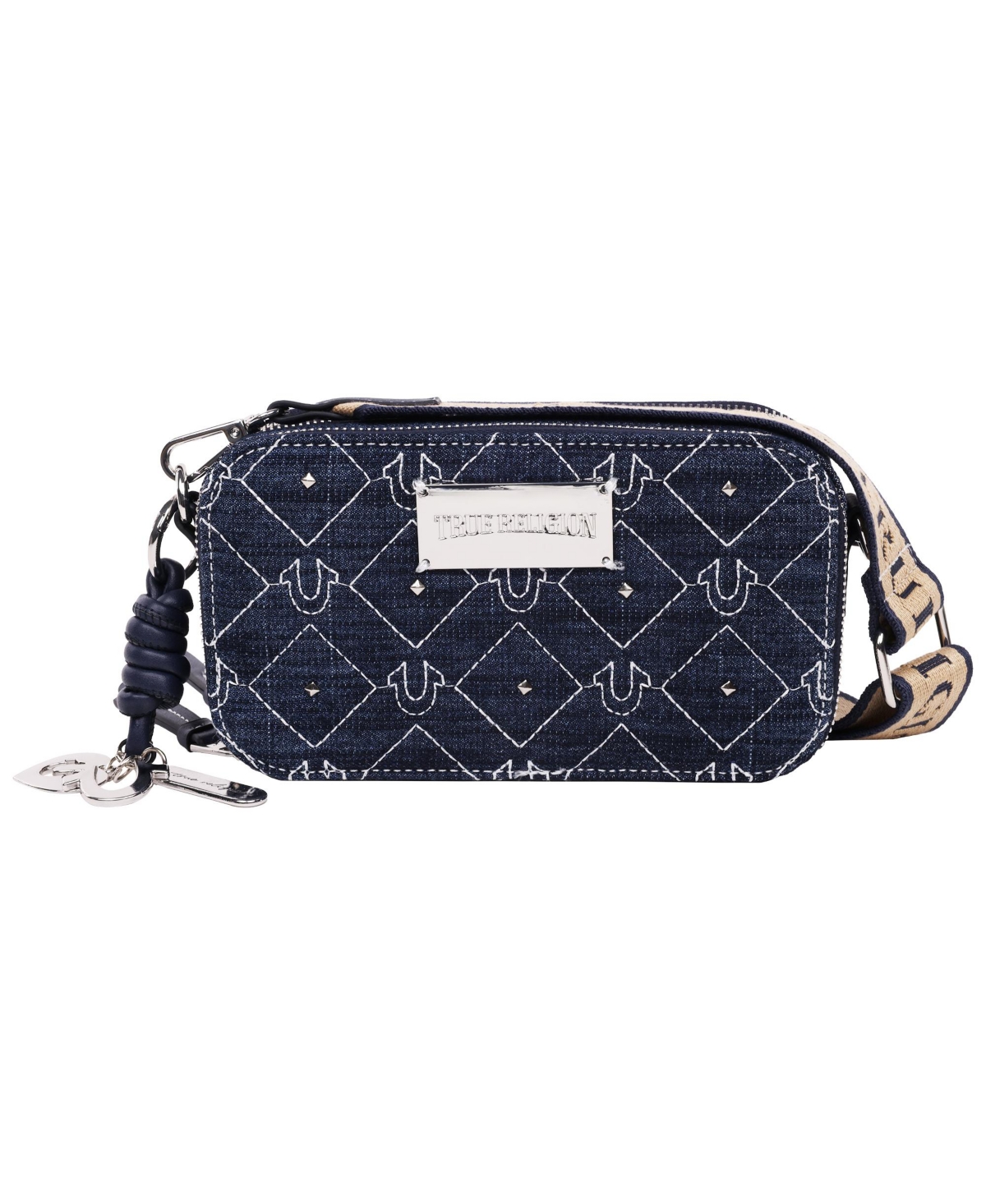 Click here for True Religion Studded Denim Camera Bag - Dark deni... prices