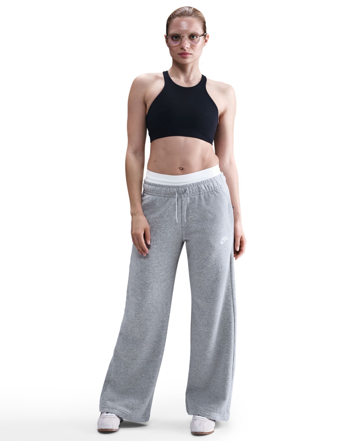 Click here for Nike Womens Sportswear Club Fleece Mid-Rise Wide-L... prices