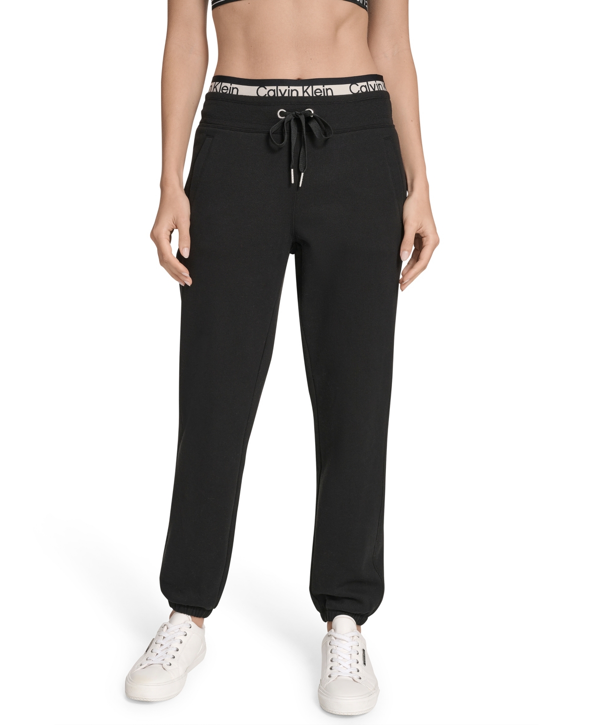 Click here for Calvin Klein Womens Performance Logo Stripe Jogger... prices