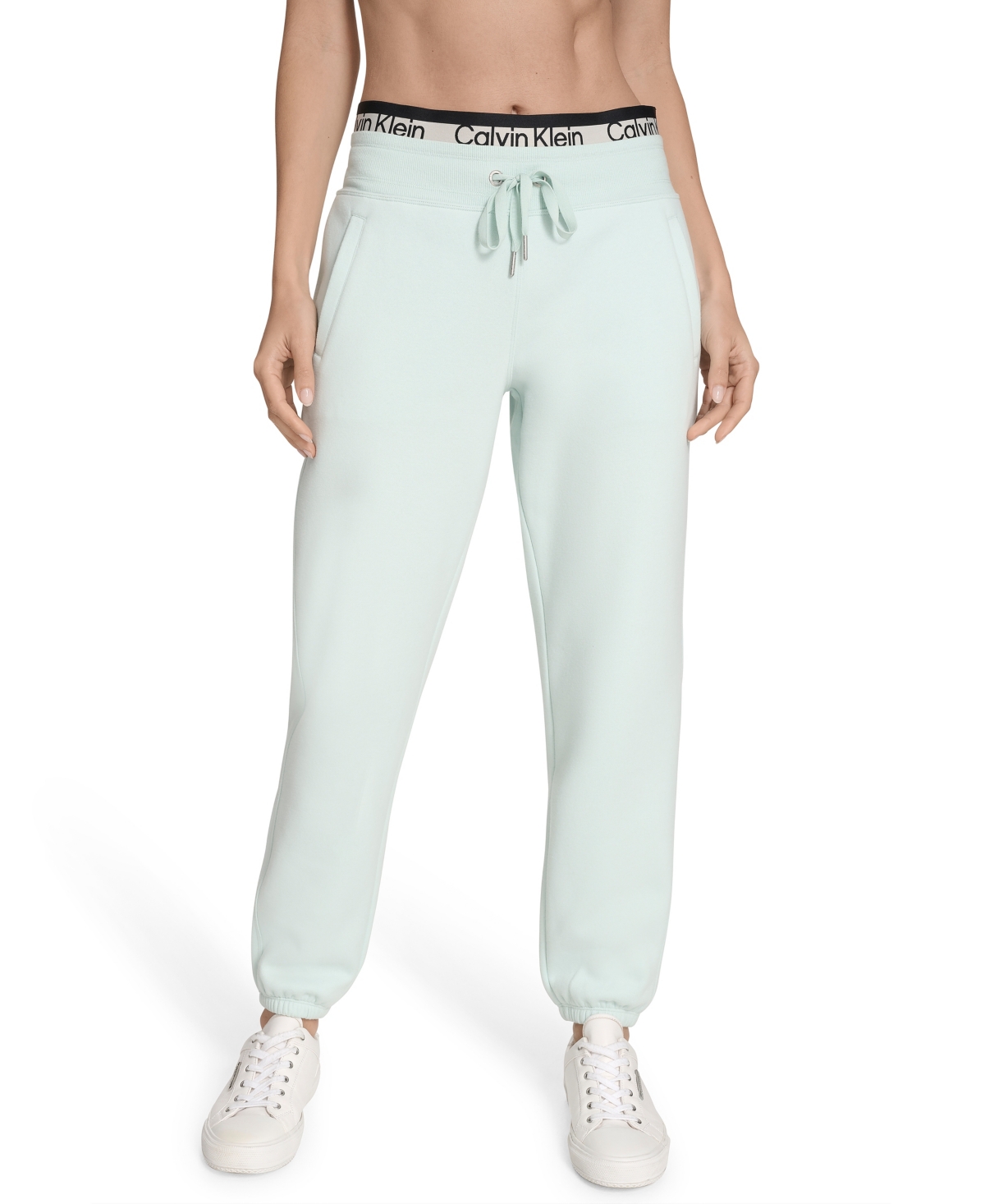 Click here for Calvin Klein Womens Performance Logo Stripe Jogger... prices