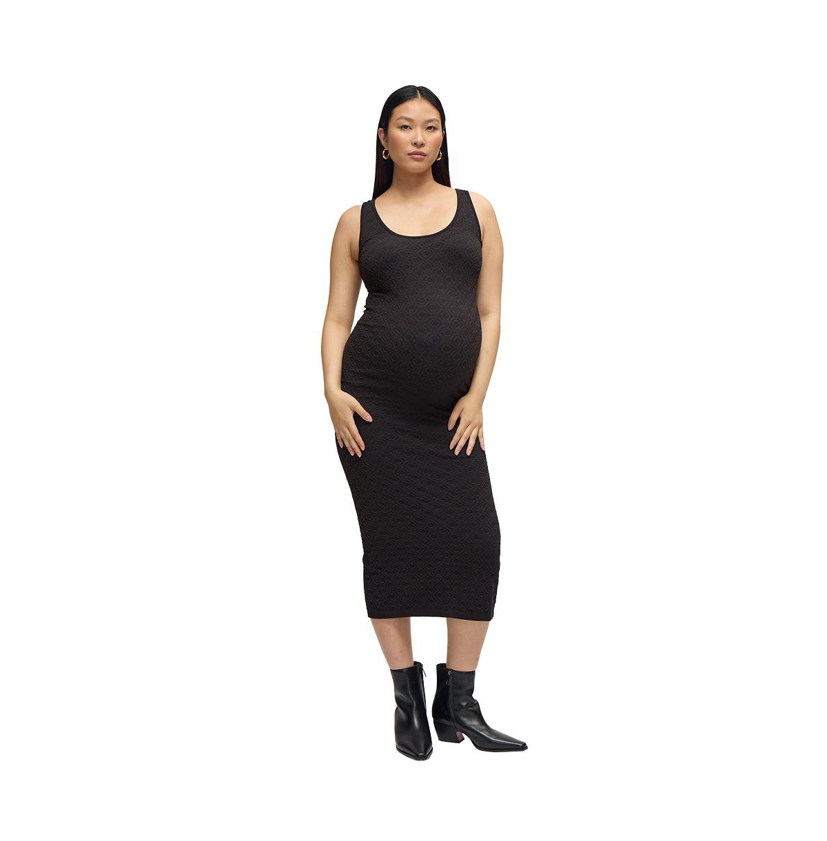 Ingrid + Isabel Maternity Ingrid + Isabel Seamless Bodycon Midi Dress - Black