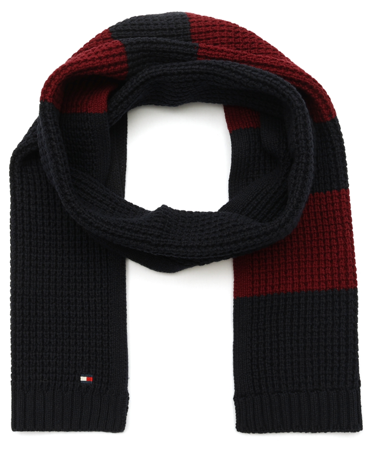 Click here for Tommy Hilfiger Mens Waffle Stripe Scarf - Desert S... prices