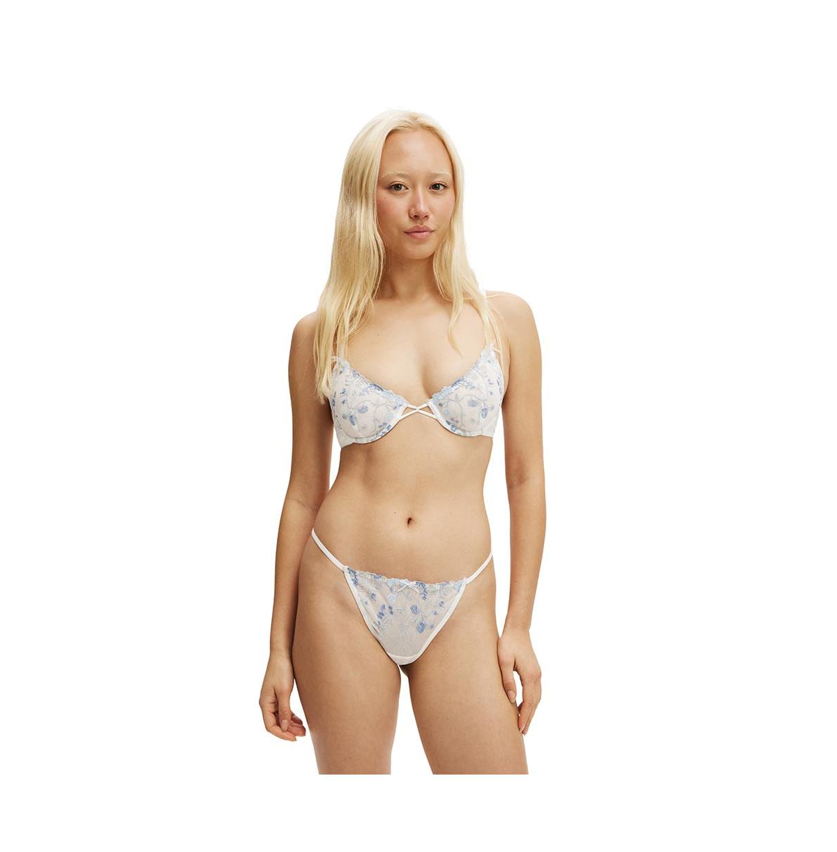 Click here for Cotton On Womens Margot Embroidered Mesh Underwire... prices