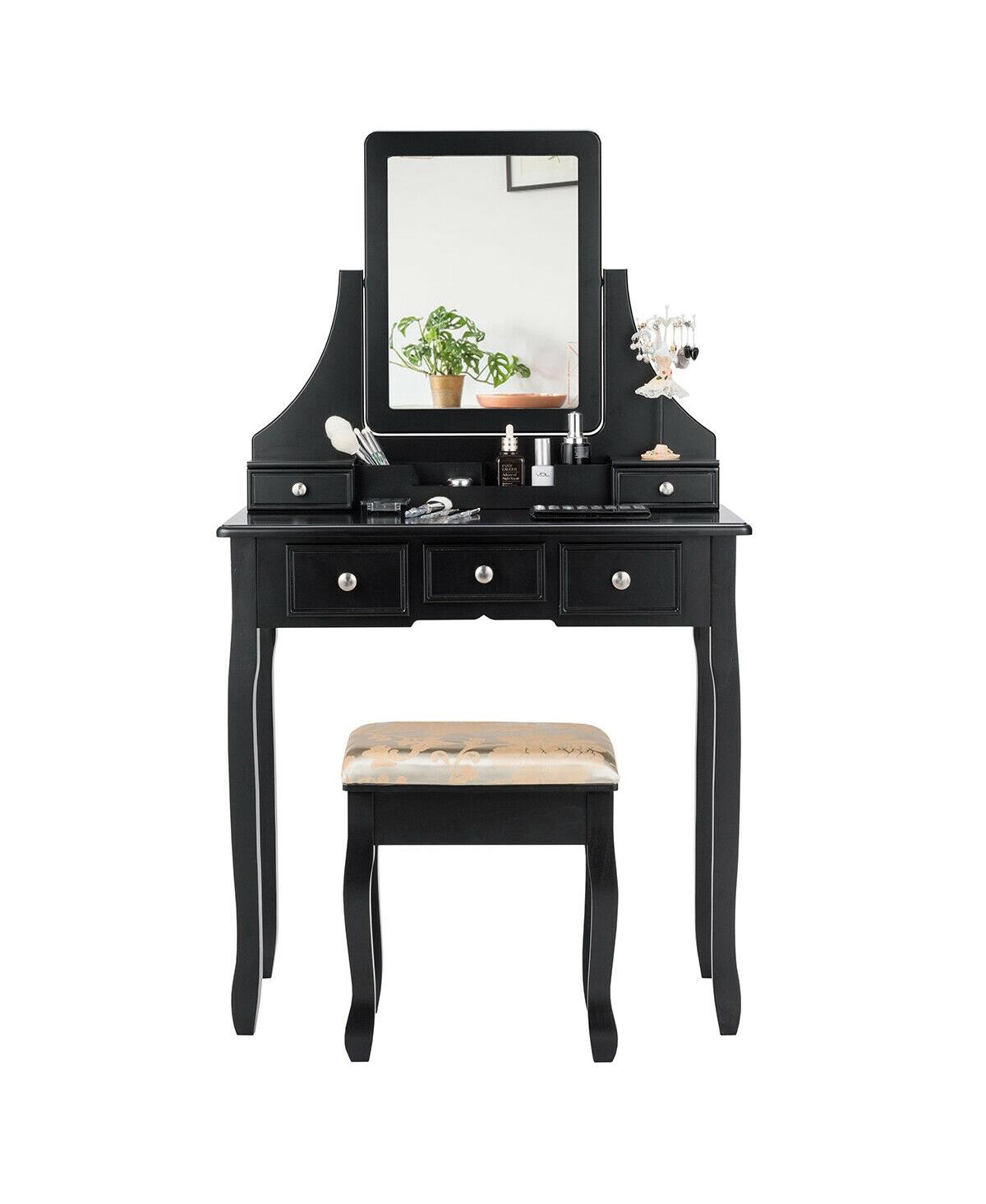 Click here for Makeup Vanity Set with Mirror and Cushioned Stool... prices